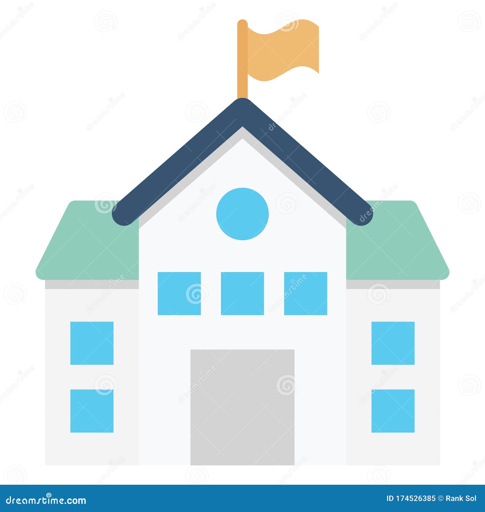 Institute Color Vector Icon Which Can Easily Modify or Edit Stock ...