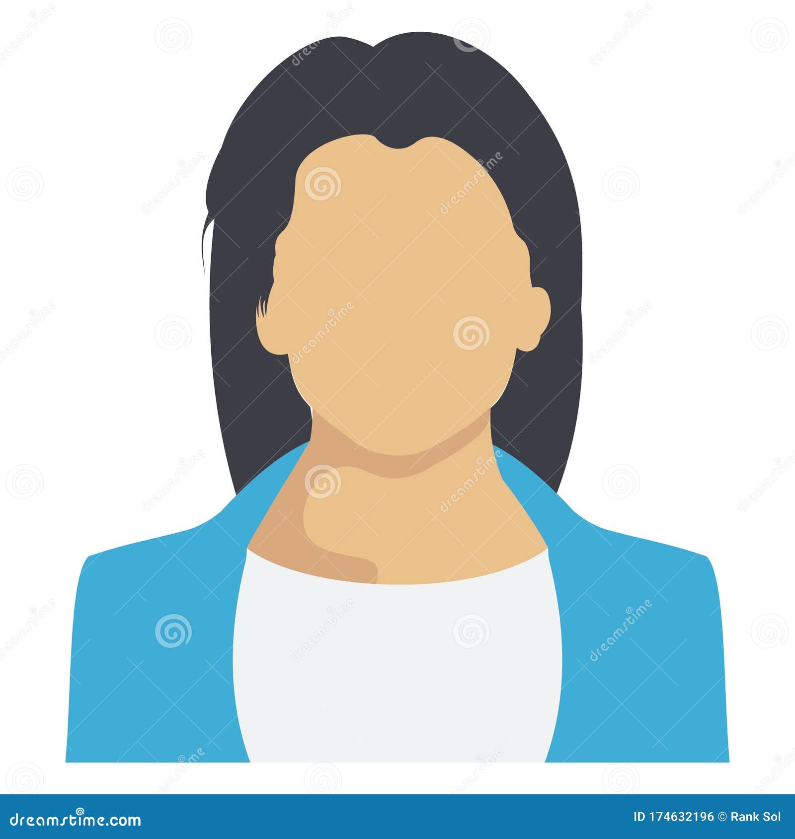Woman Color Vector Icon Which Can Easily Modify or Edit Stock ...