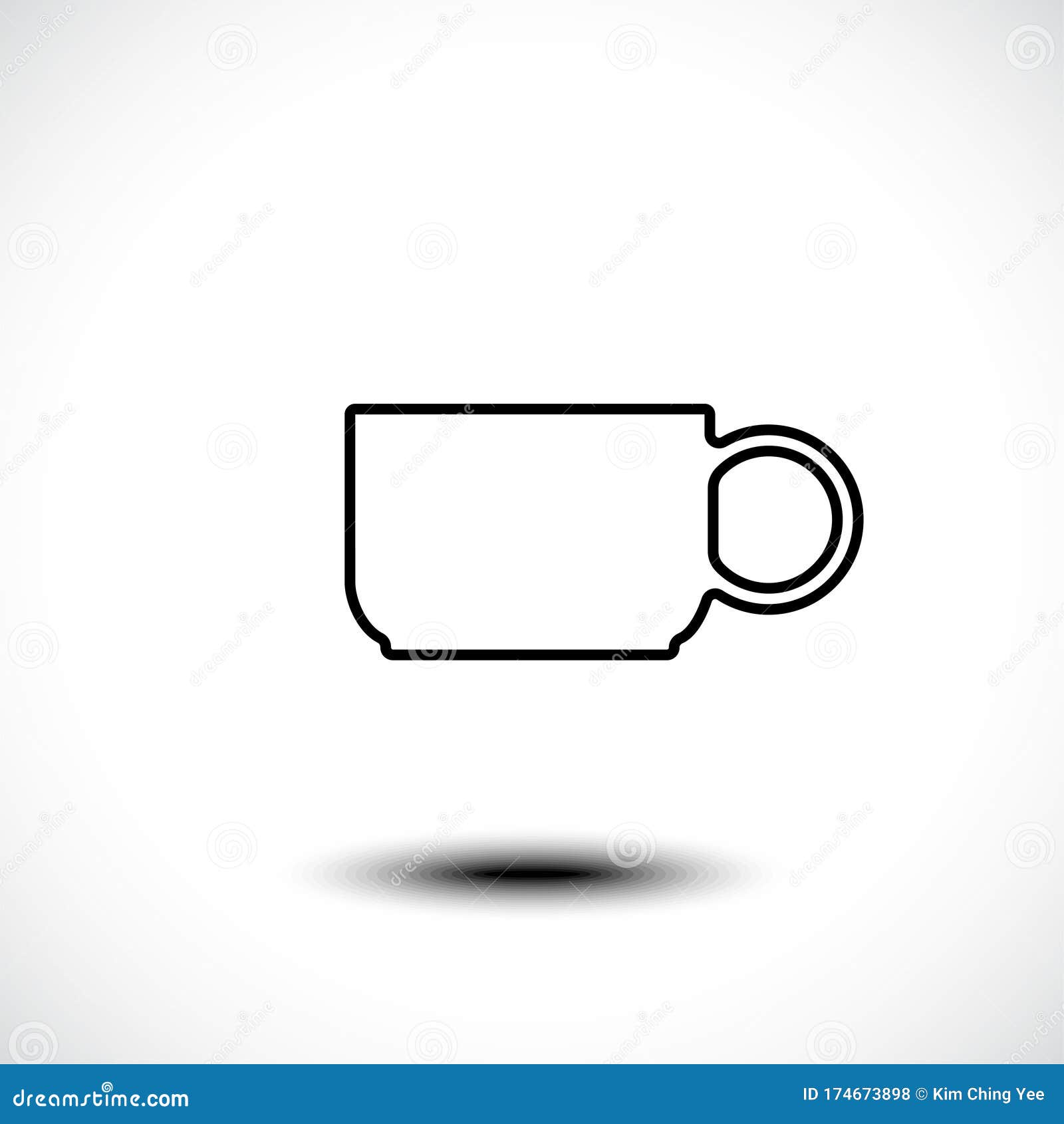 Mug line icon stock vector. Illustration of restaurant - 174673898