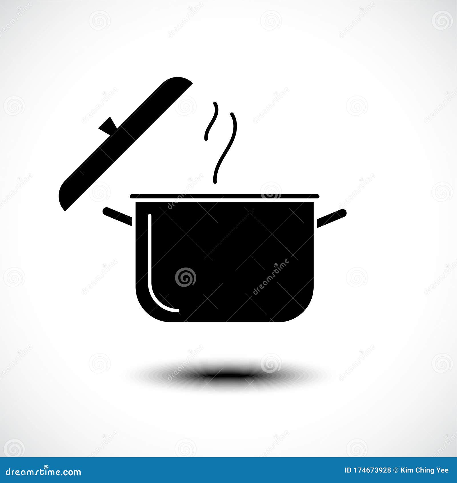 Stew Pan Icon. Boil Or Stew Food Symbol Vector Illustration ...
