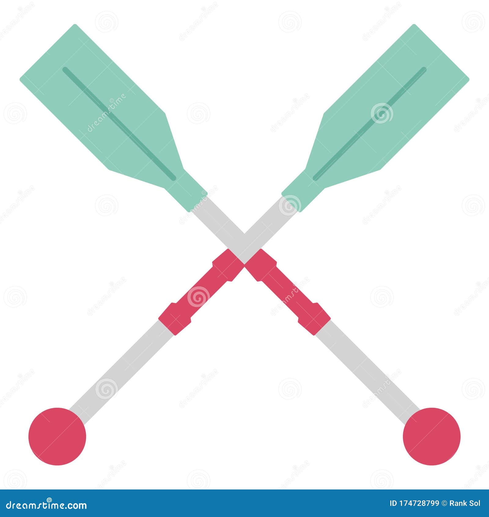 Crossed Oars, Oars Color Vector Icon Which Can Be Easily Modified or ...