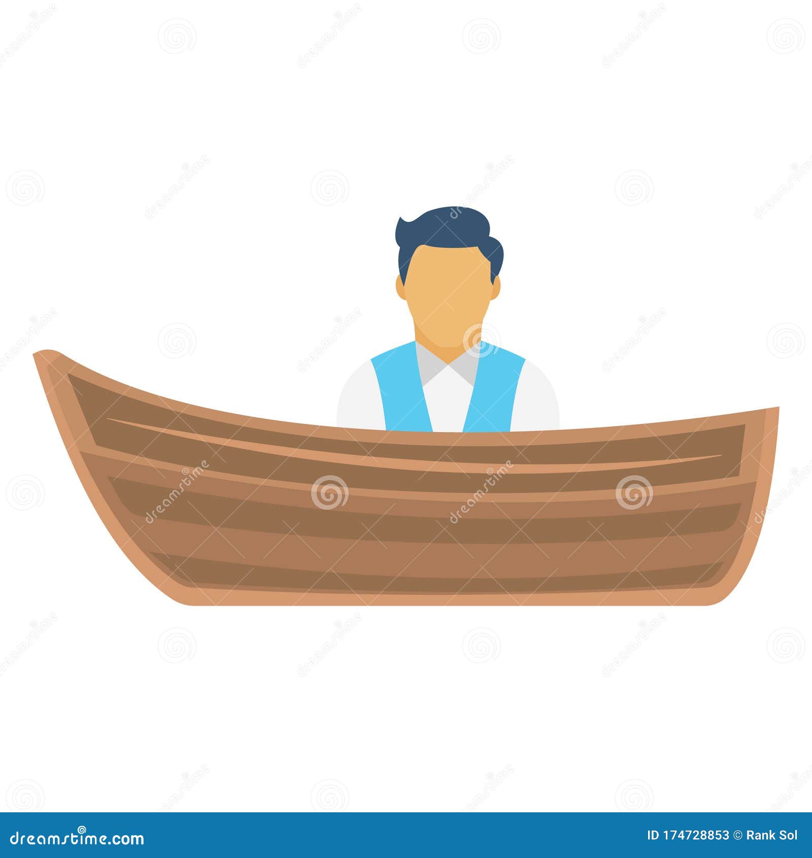 Boating, Boatman Color Vector Icon Which Can Be Easily Modified or ...