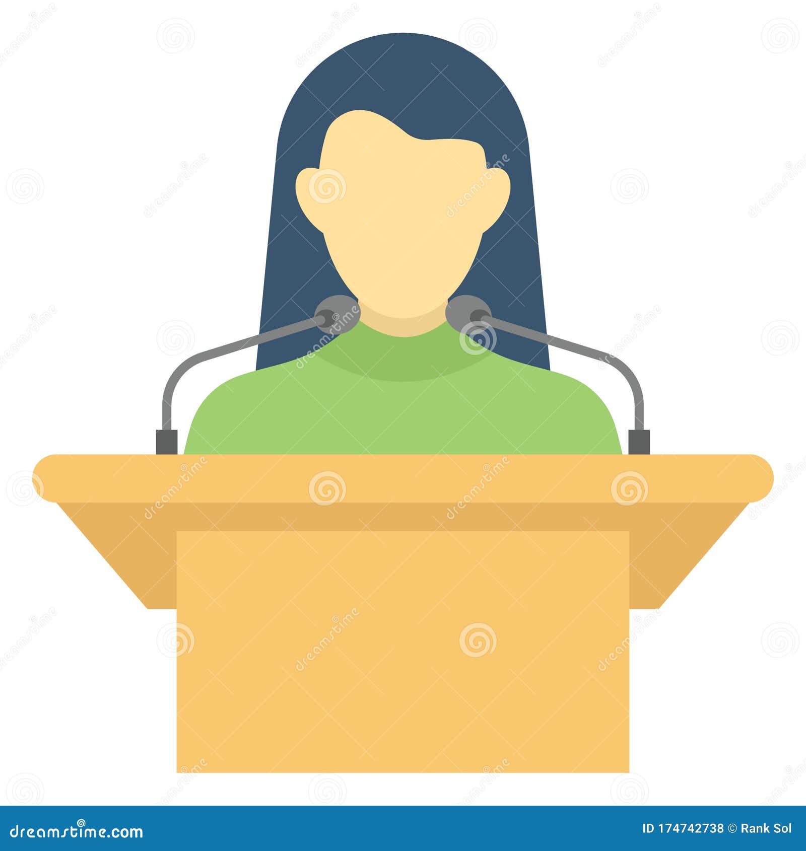 Conference, Political Leader Color Vector Icon Which Can Easily Modify ...