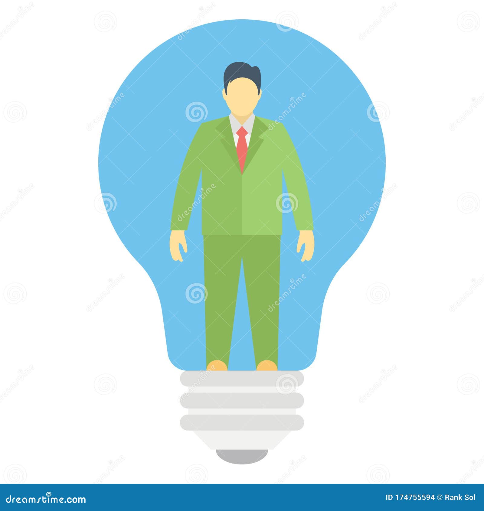 Creative Person, Idea Bulb Color Vector Icon Which Can Easily Modify or ...