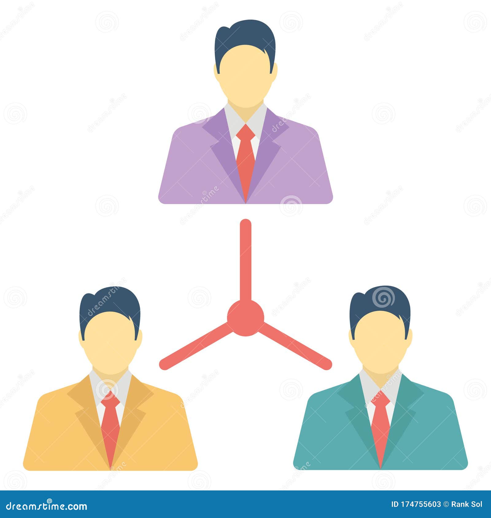 Business Community Network, Business Networking Group Color Vector Icon ...