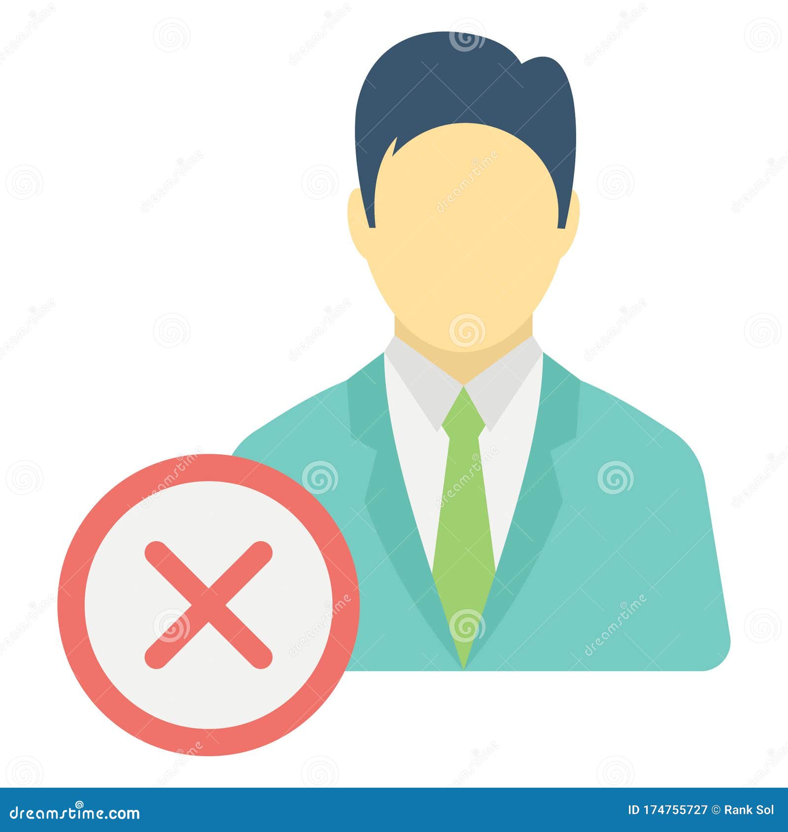 Employment Termination, Fired Employee Color Vector Icon Which Can ...
