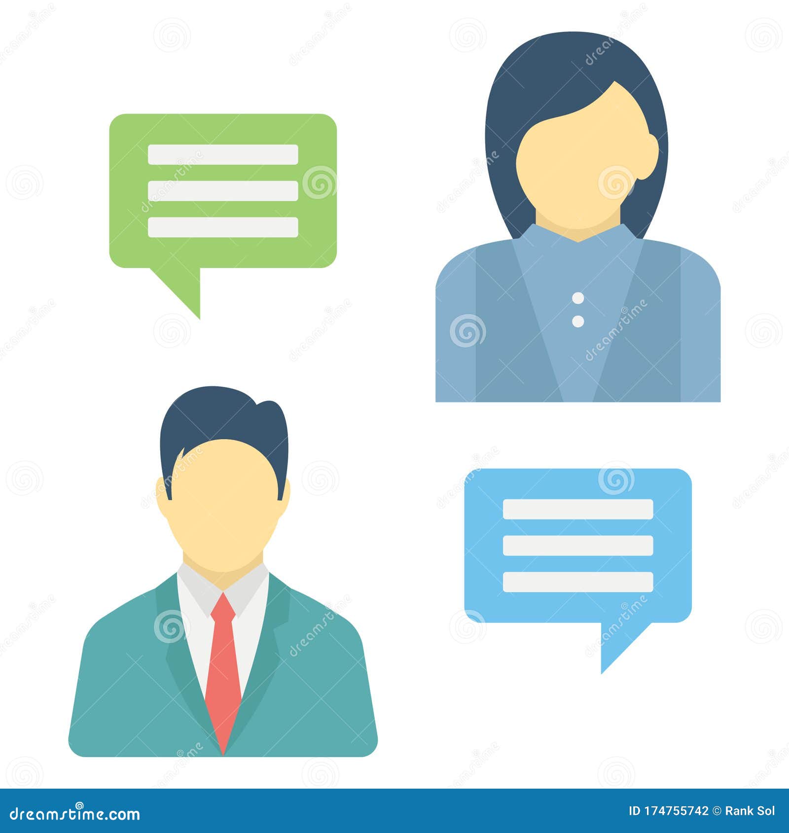 Communication, Conversation Color Vector Icon Which Can Easily Modify ...
