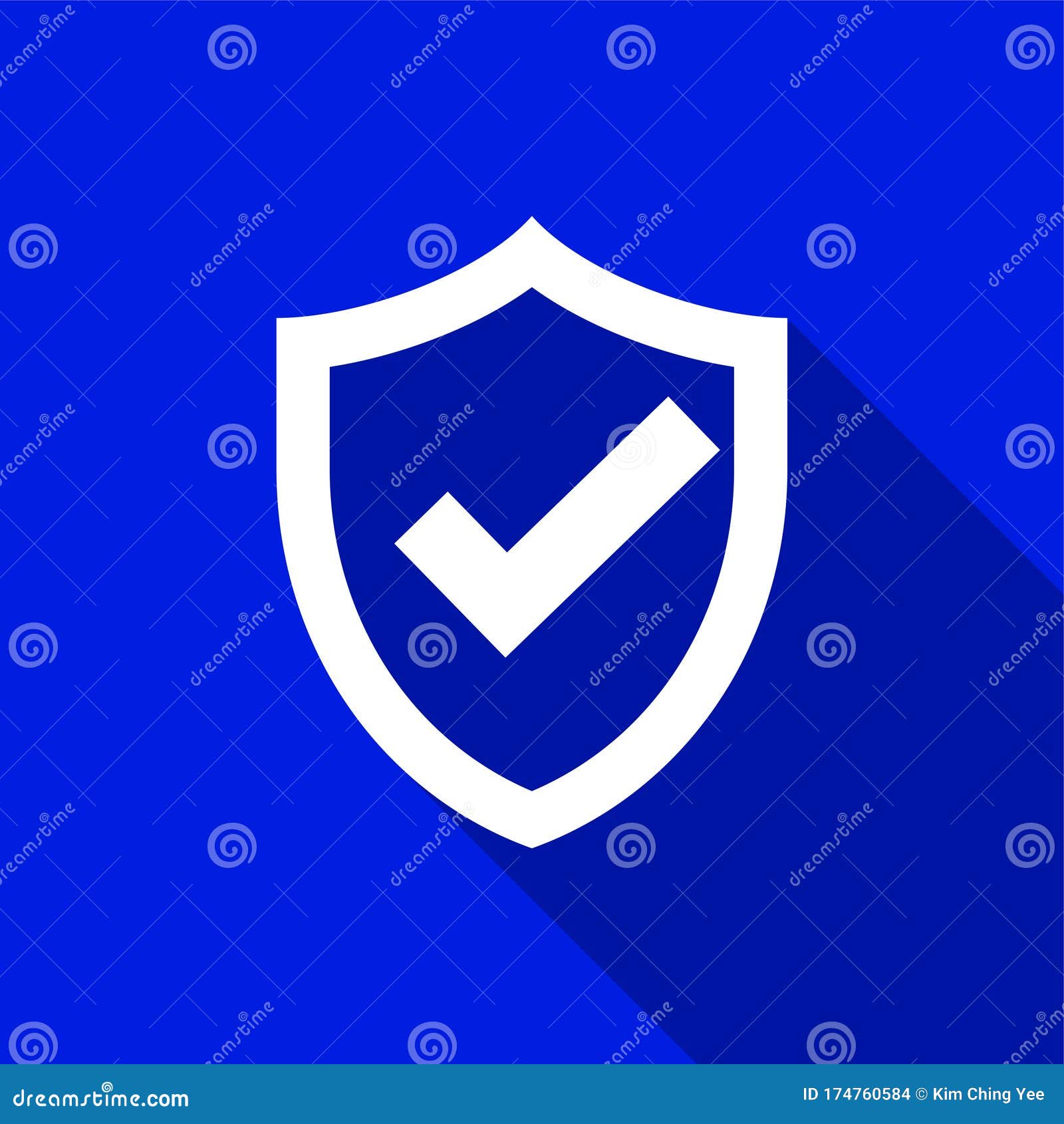 Shield Protect with Tick Mark Approved Icon. Abstract Security Stock ...