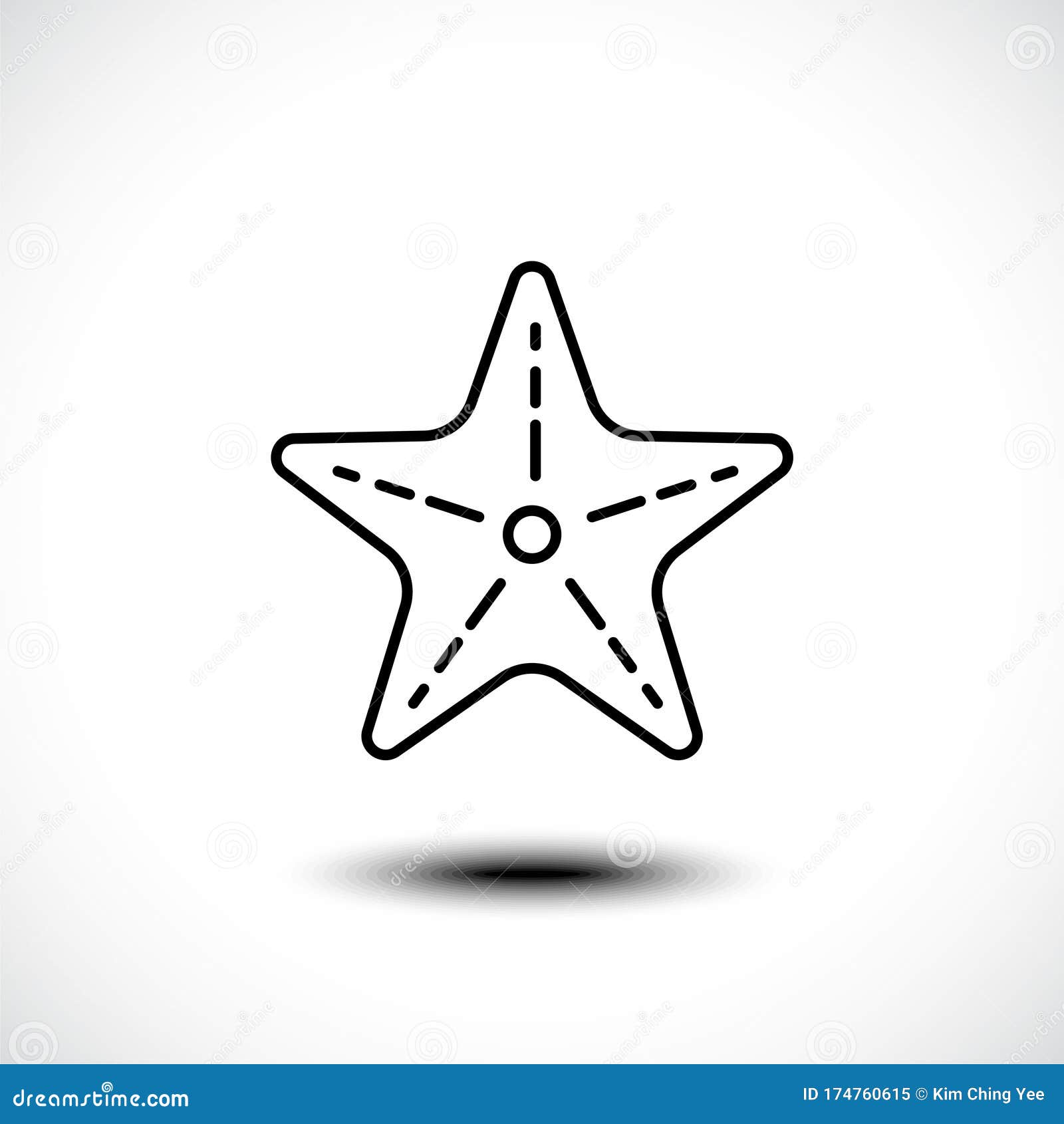 STARFISH LINE ART. Vector Sea Star. Continuous Line Drawing Vector ...