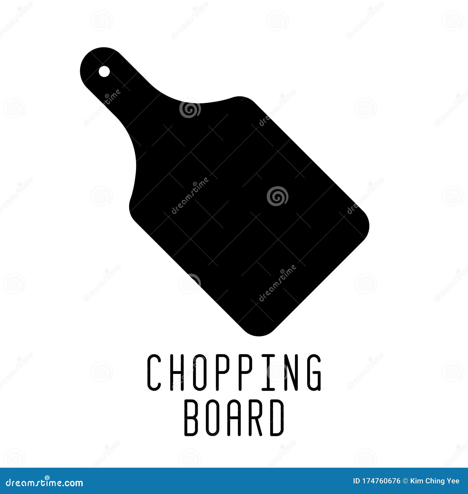 Chopping board icon stock vector. Illustration of wooden - 174760676