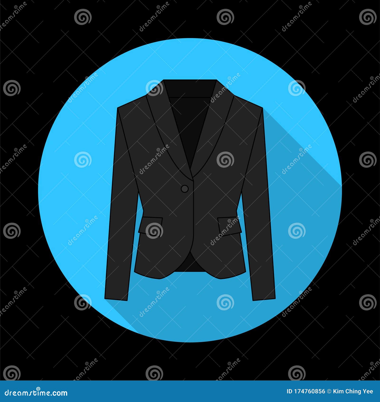 Men Blazer or Jacket or Suit Symbol Simple Flat Vector Icon in Line ...
