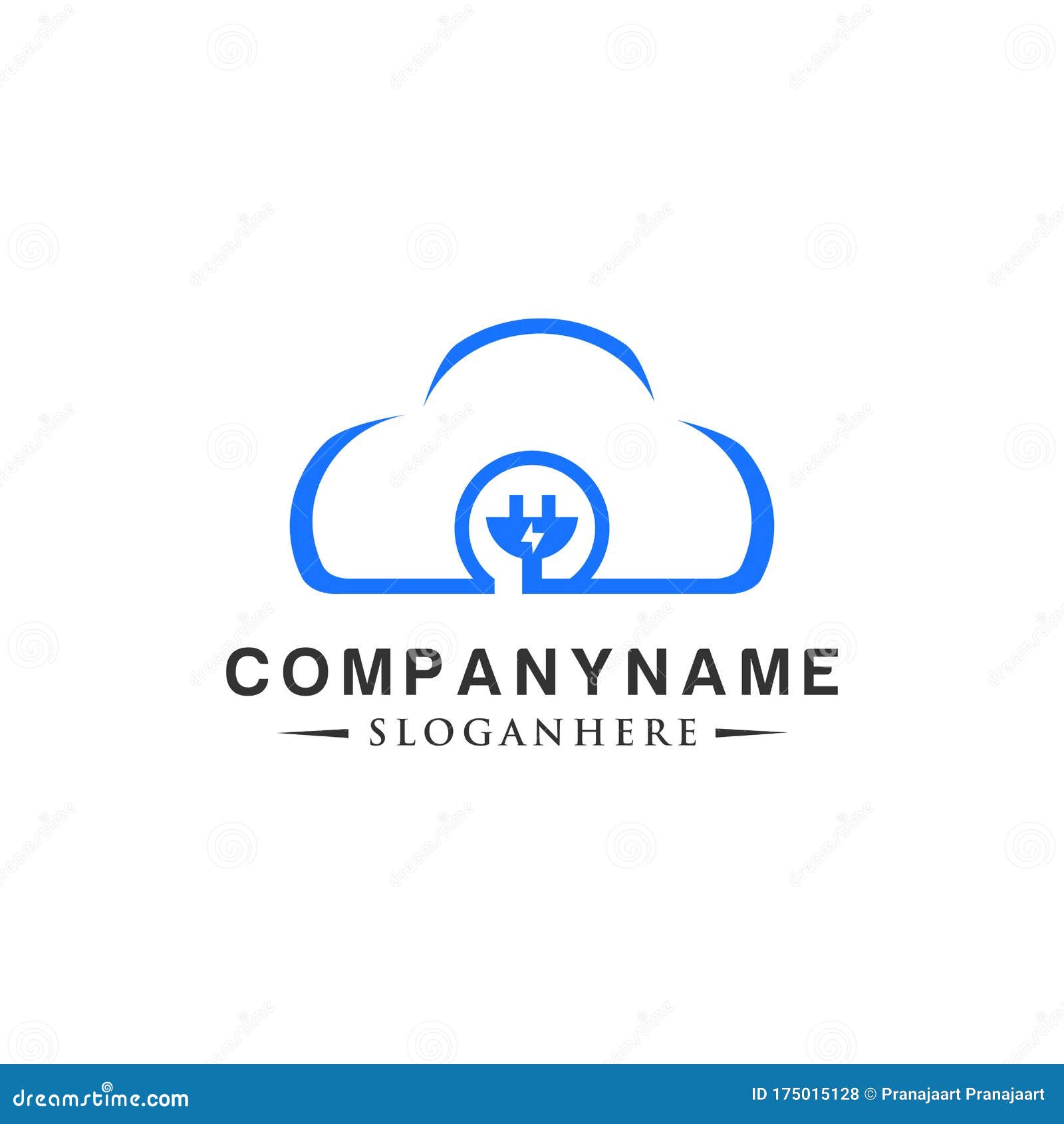 Power cloud logo design stock vector. Illustration of element - 175015128