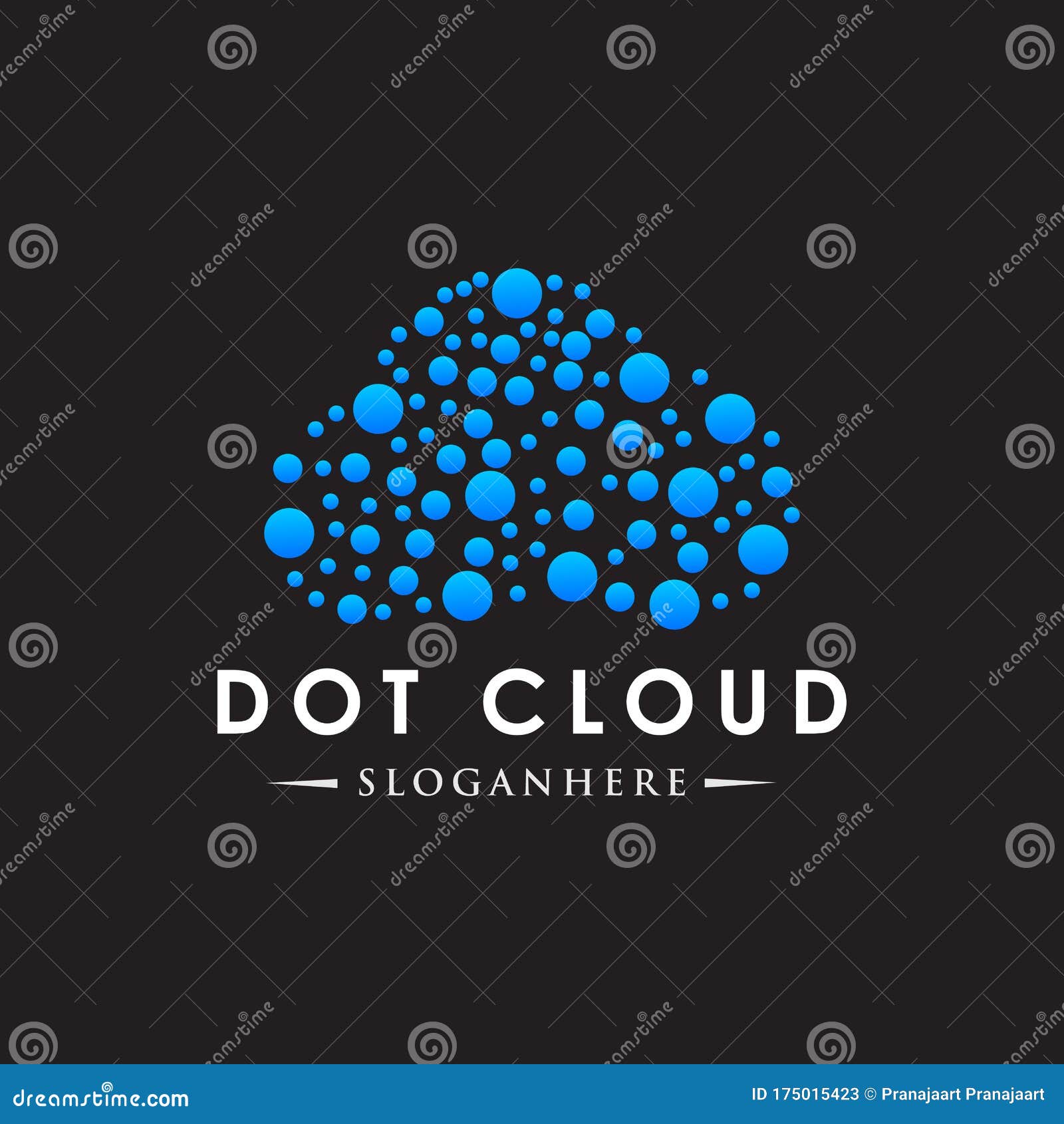 Blue Cloud Tech Logo Vector Stock Vector - Illustration of internet ...