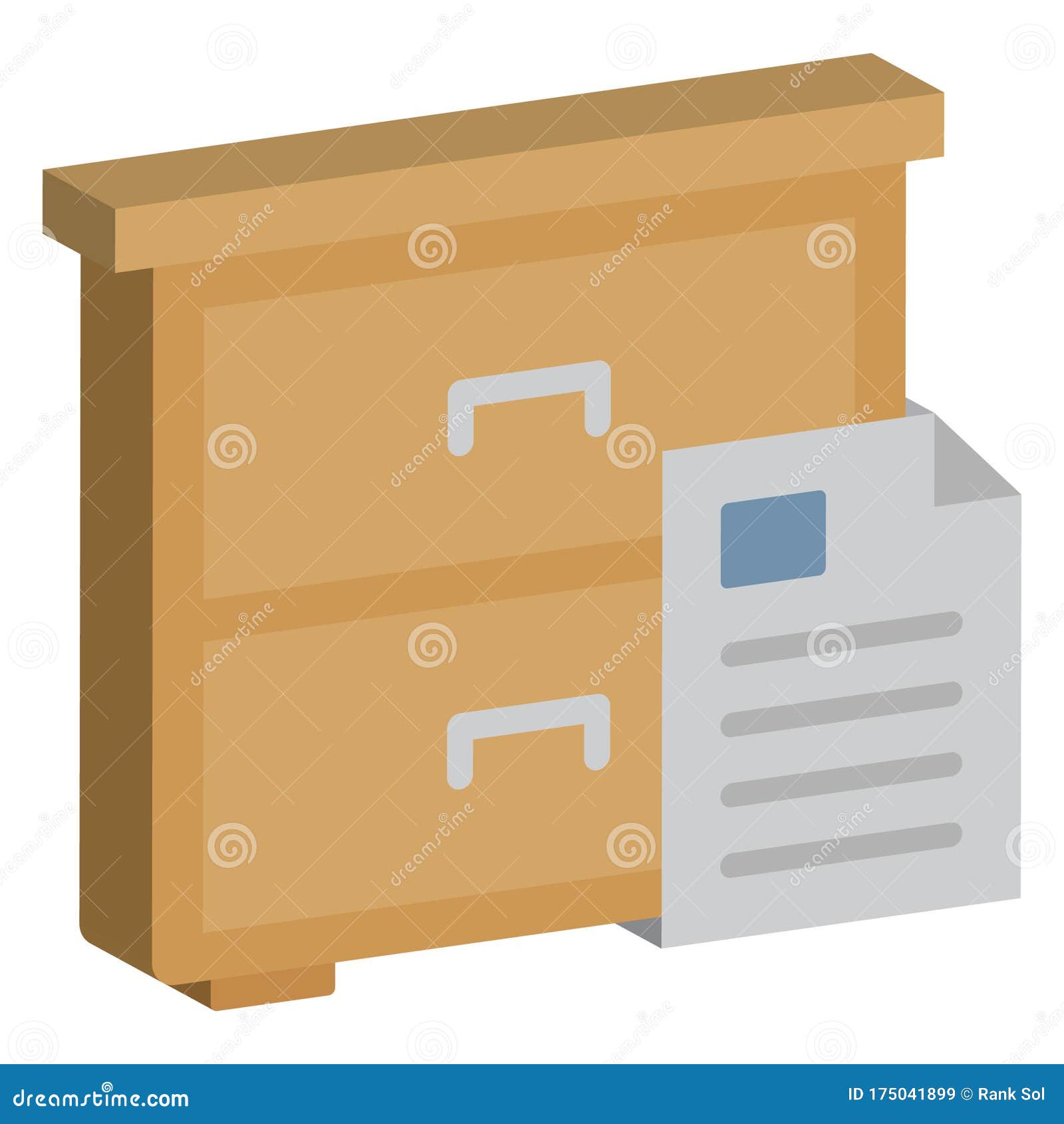 Documents, File Drawer Isolated Isolated Vector Icon Which Can Easily ...