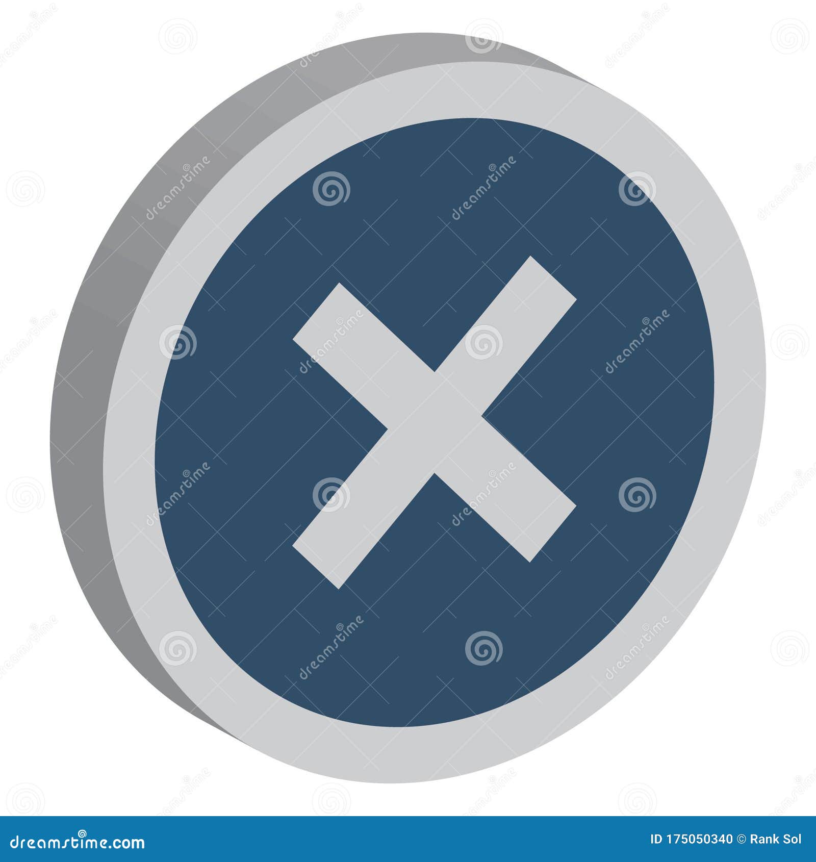 Cancel, Cross Isolated Vector Icon Which Can Easily Modify Stock Vector ...