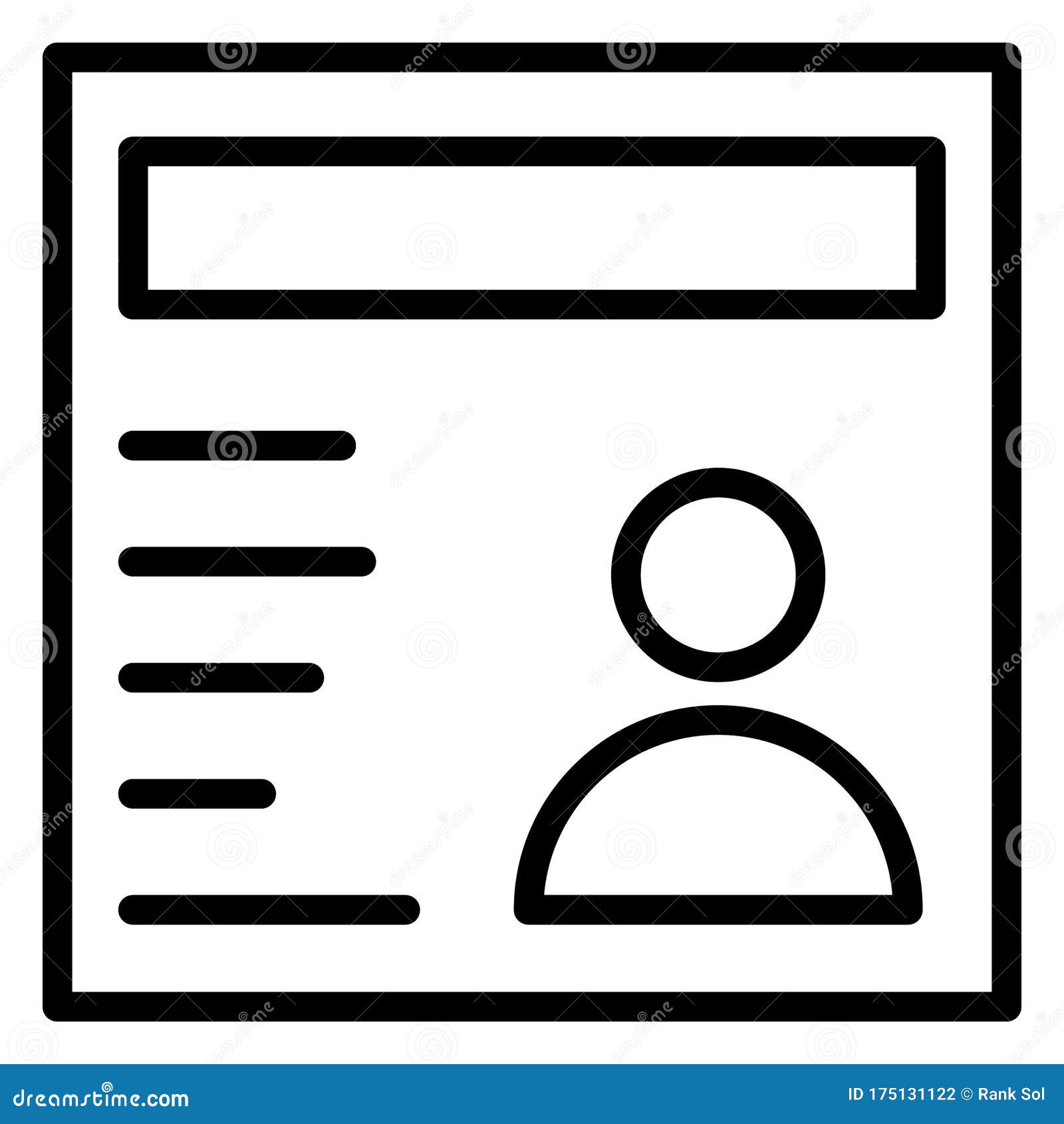 Avatar, Bio Vector Icon Which Can Easily Modify Stock Vector ...