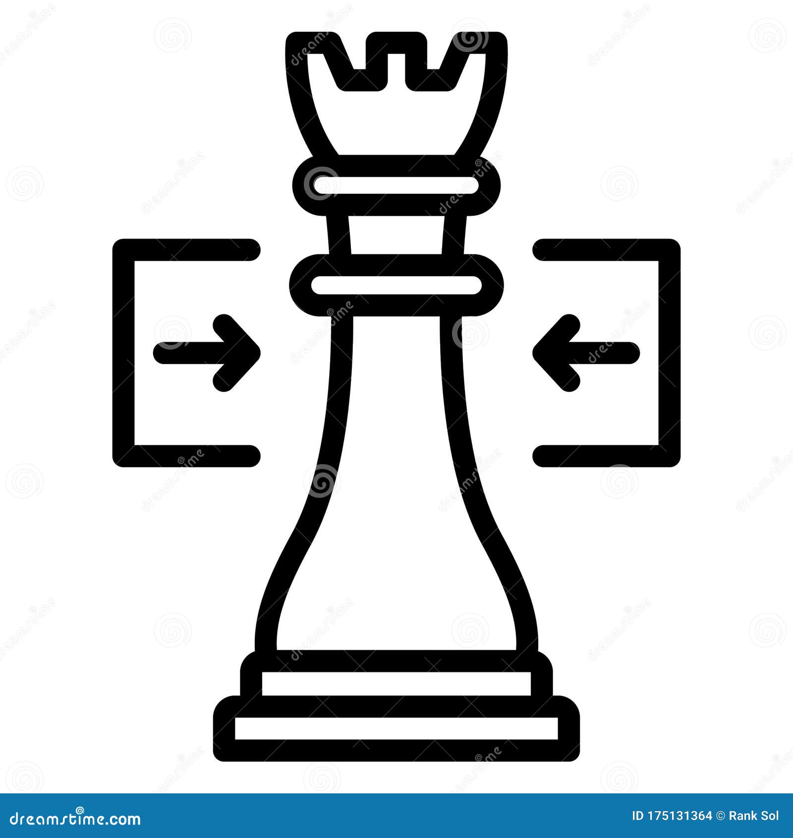 Check Rook, Chess Vector Icon Which Can Easily Modify Stock Vector ...