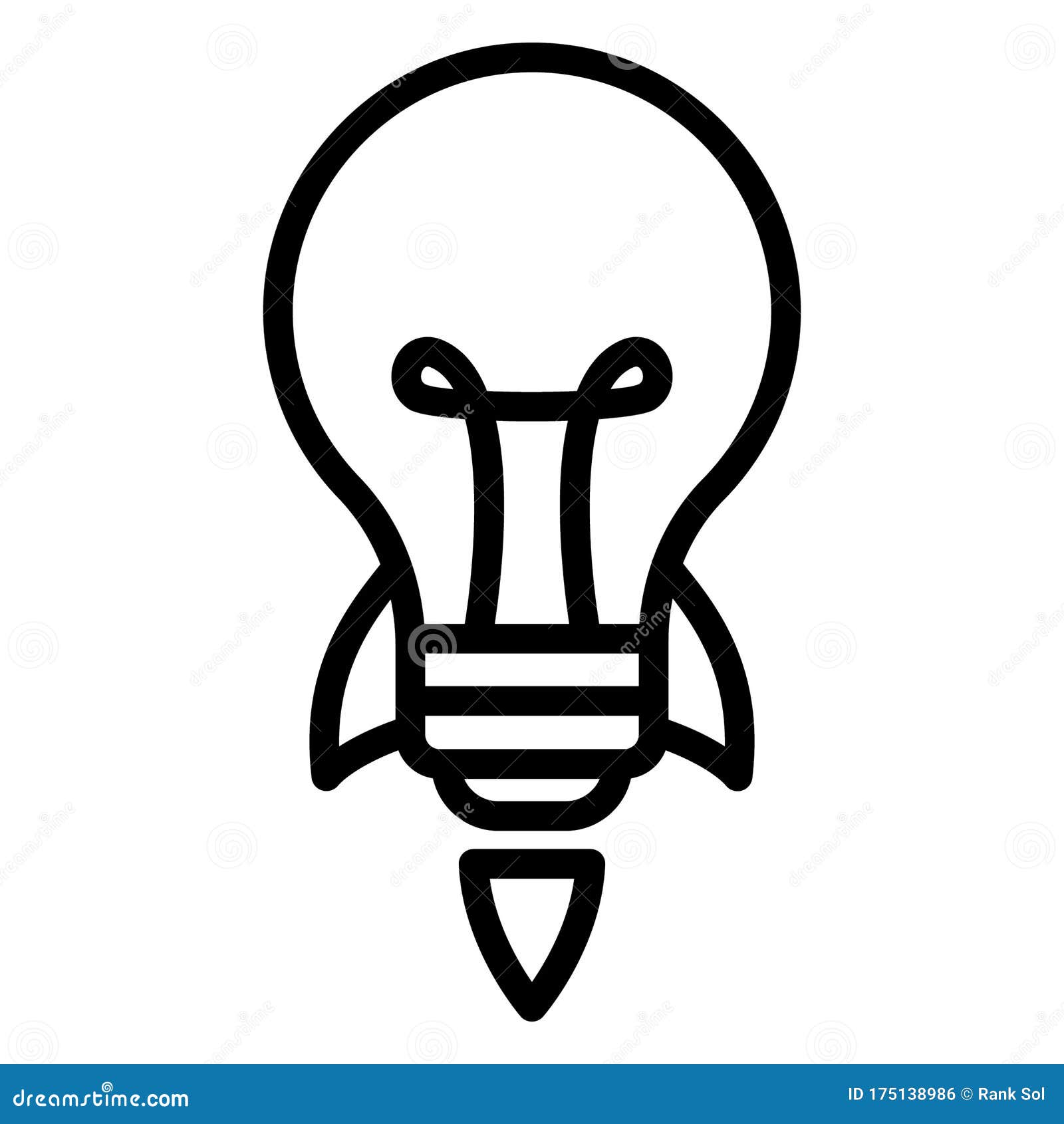 Bulb, Incandescent Vector Icon Which Can Easily Modify Stock Vector ...