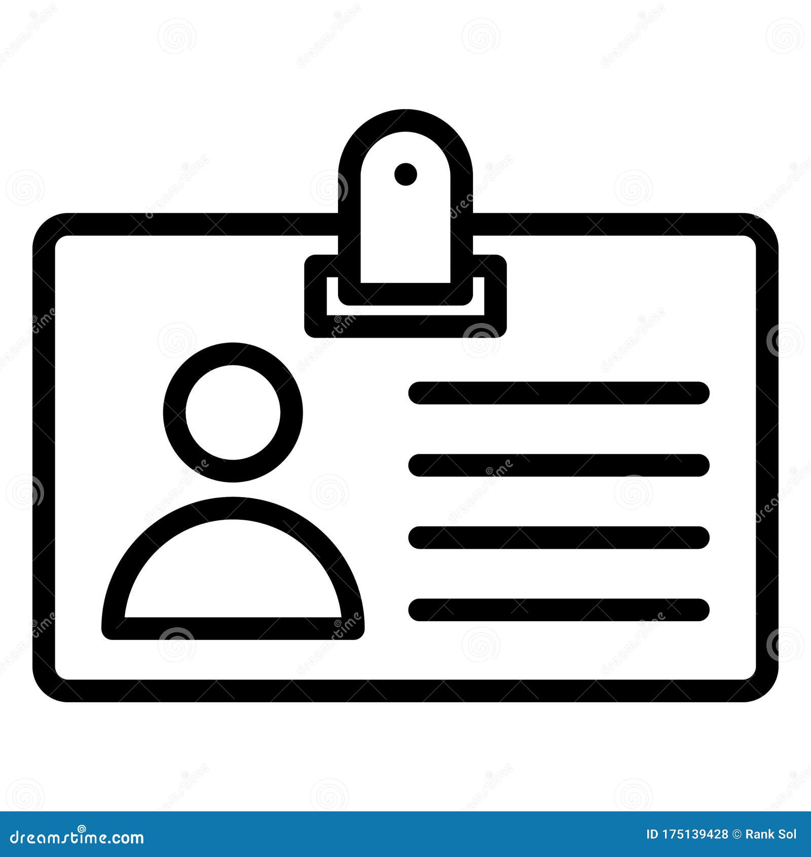 Employee Card, Id Card Vector Icon Which Can Easily Modify Stock Vector ...