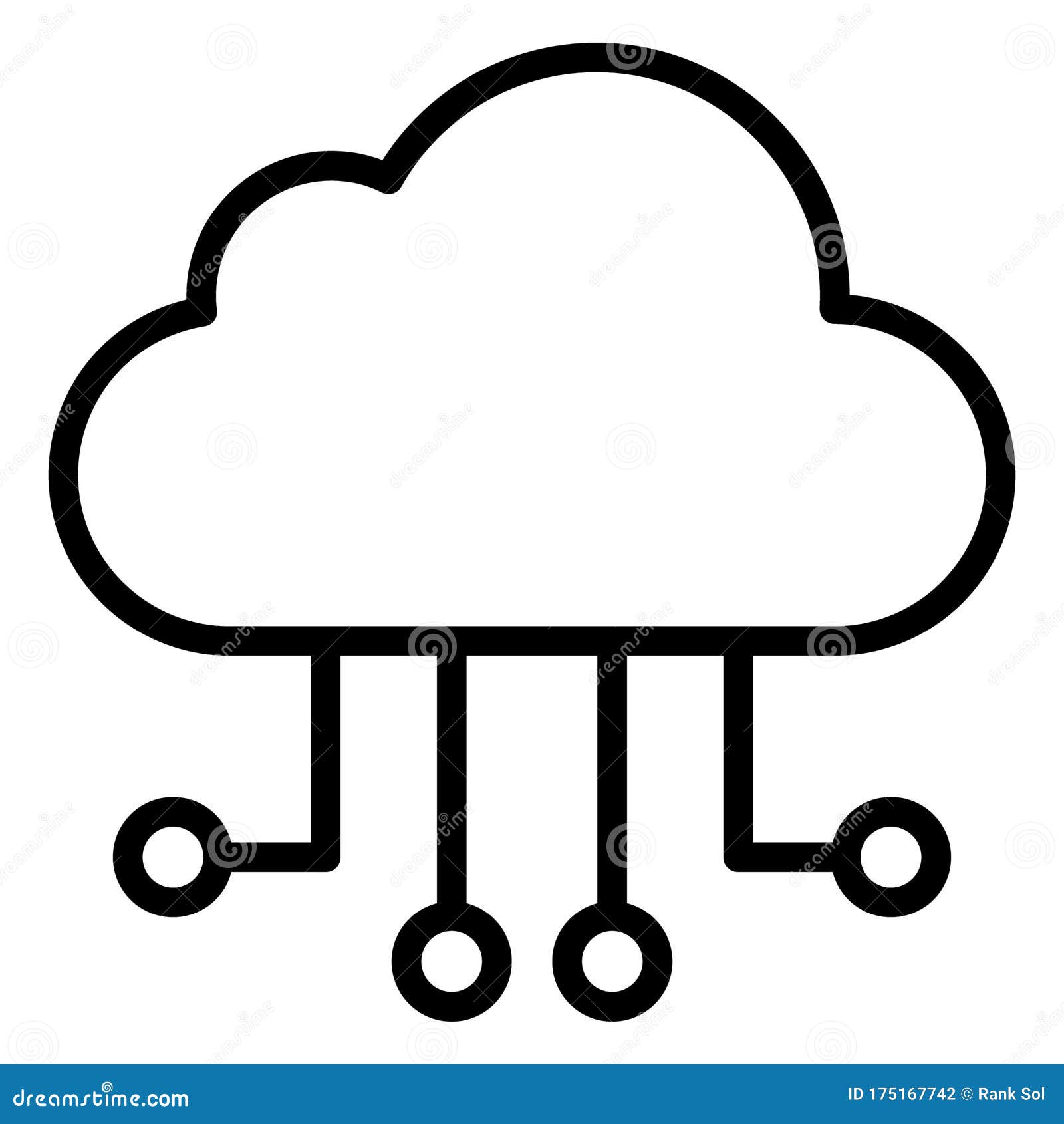 Cloud Computing, Cloud Connection Vector Icon Which Can Easily Modify ...