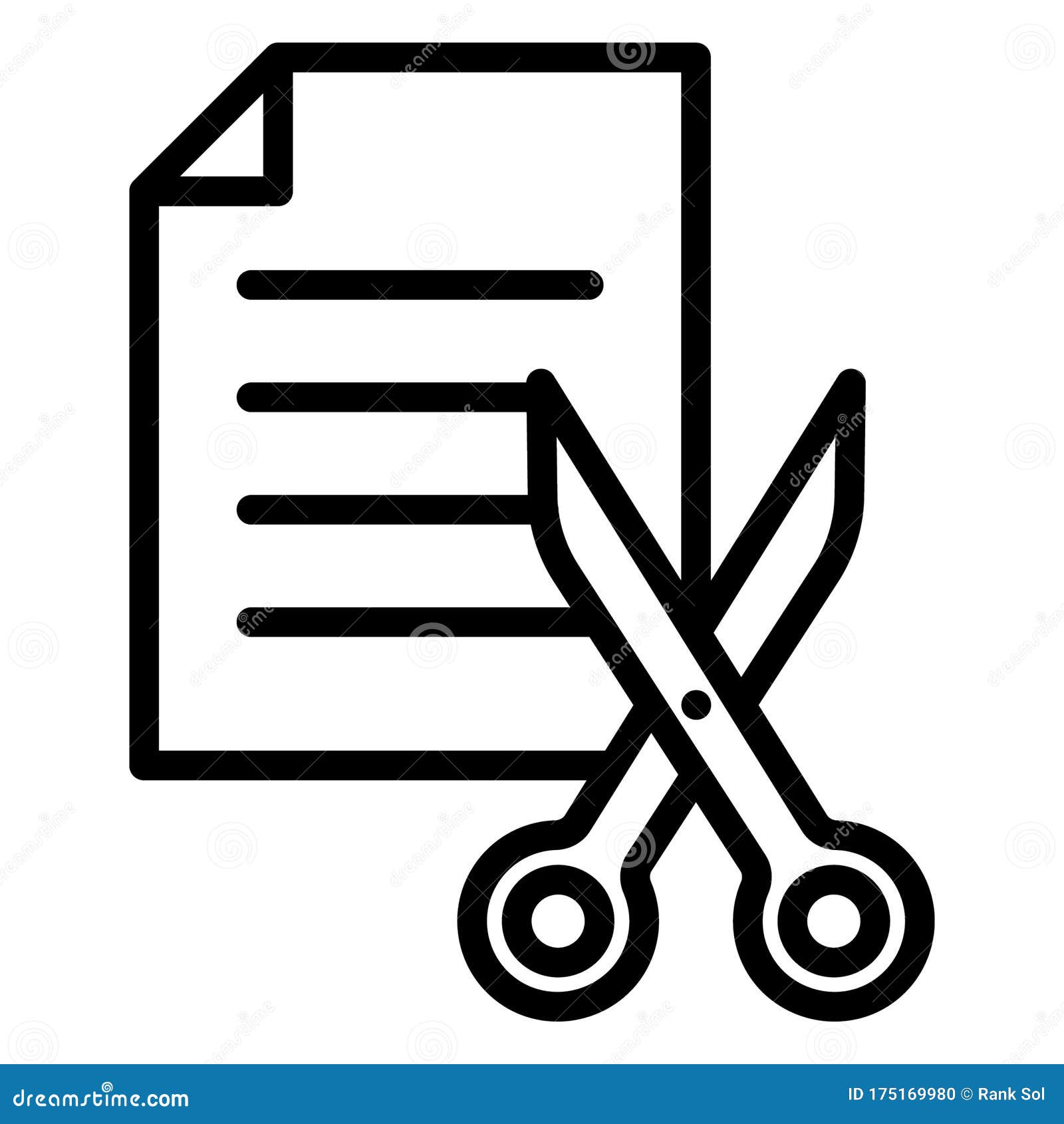 Cutting, Paper Cut Vector Icon Which Can Easily Modify Stock Vector ...