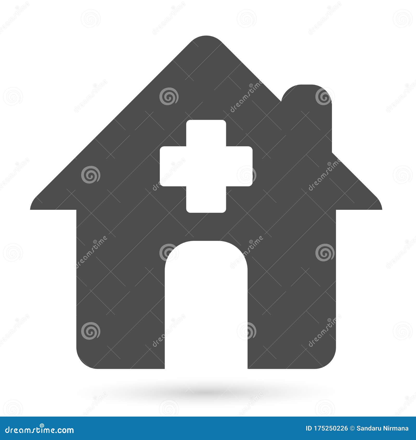 Medical Home House Logo Simple Flat Icon Vector Illustrations Stock ...