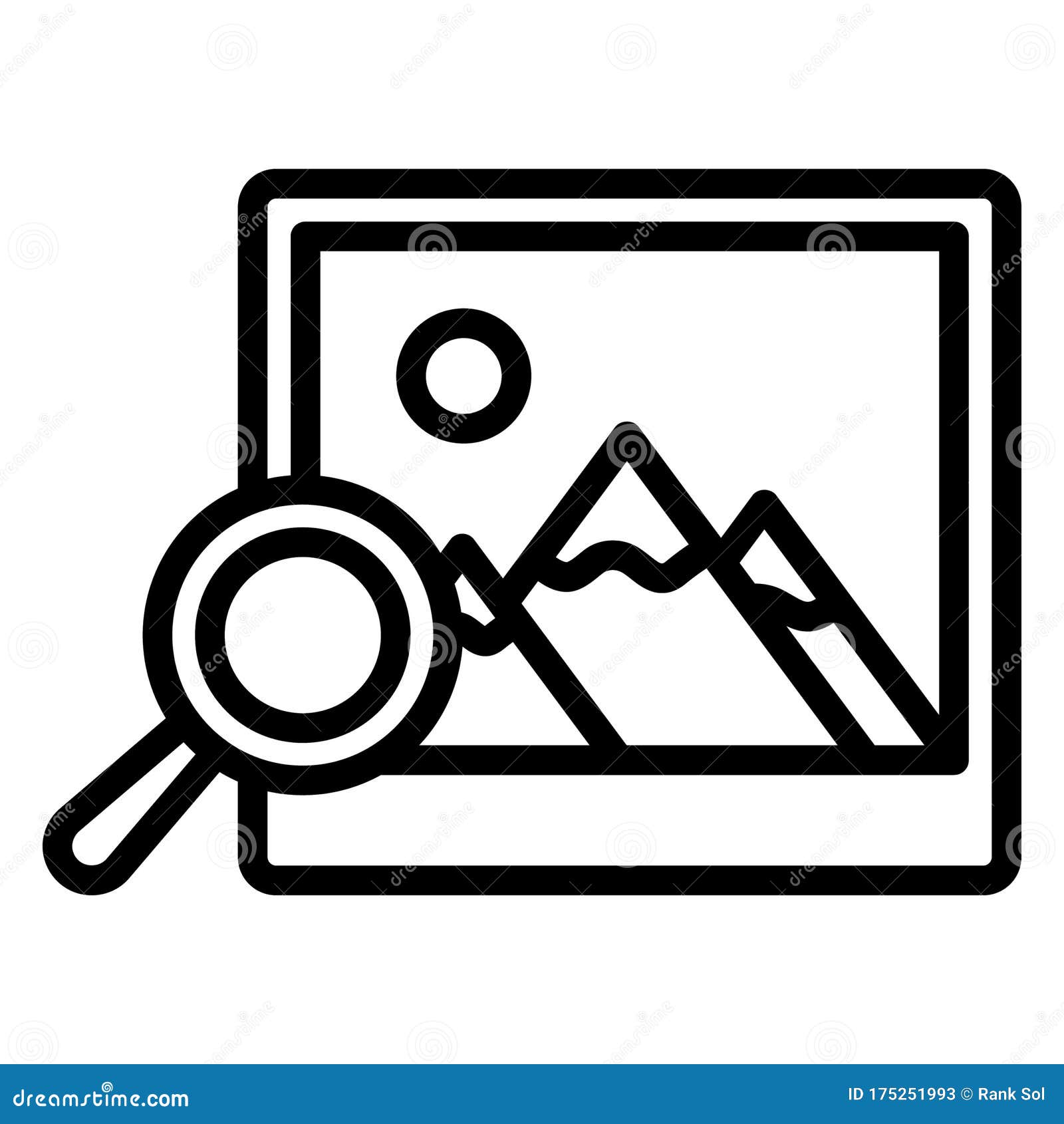 Find Image, Find Landscape Vector Icon Which Can Easily Modify Stock ...