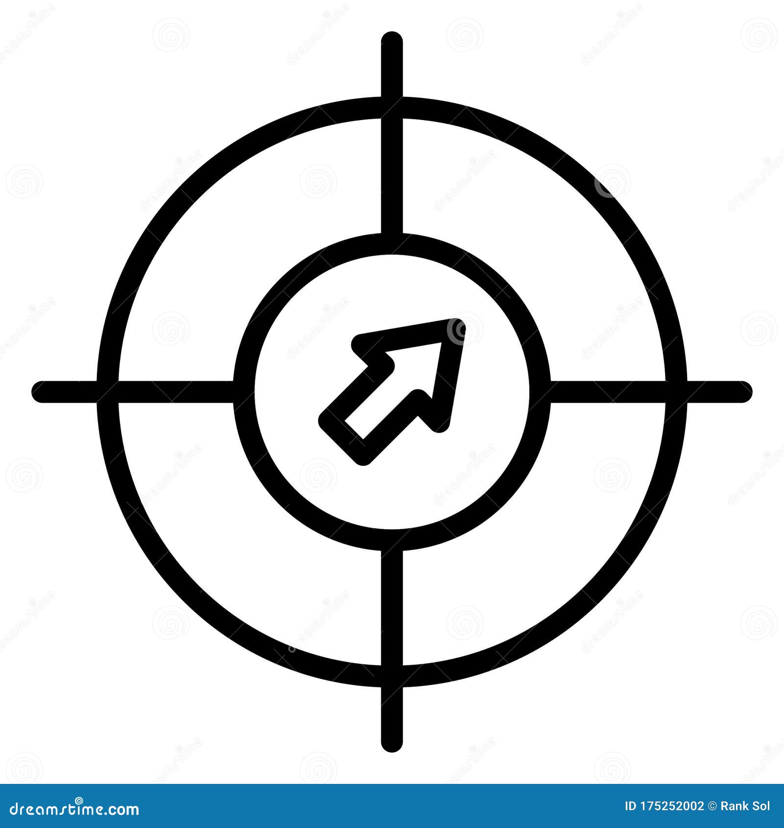 Behavioral Targeting, Crosshair Vector Icon Which Can Easily Modify ...
