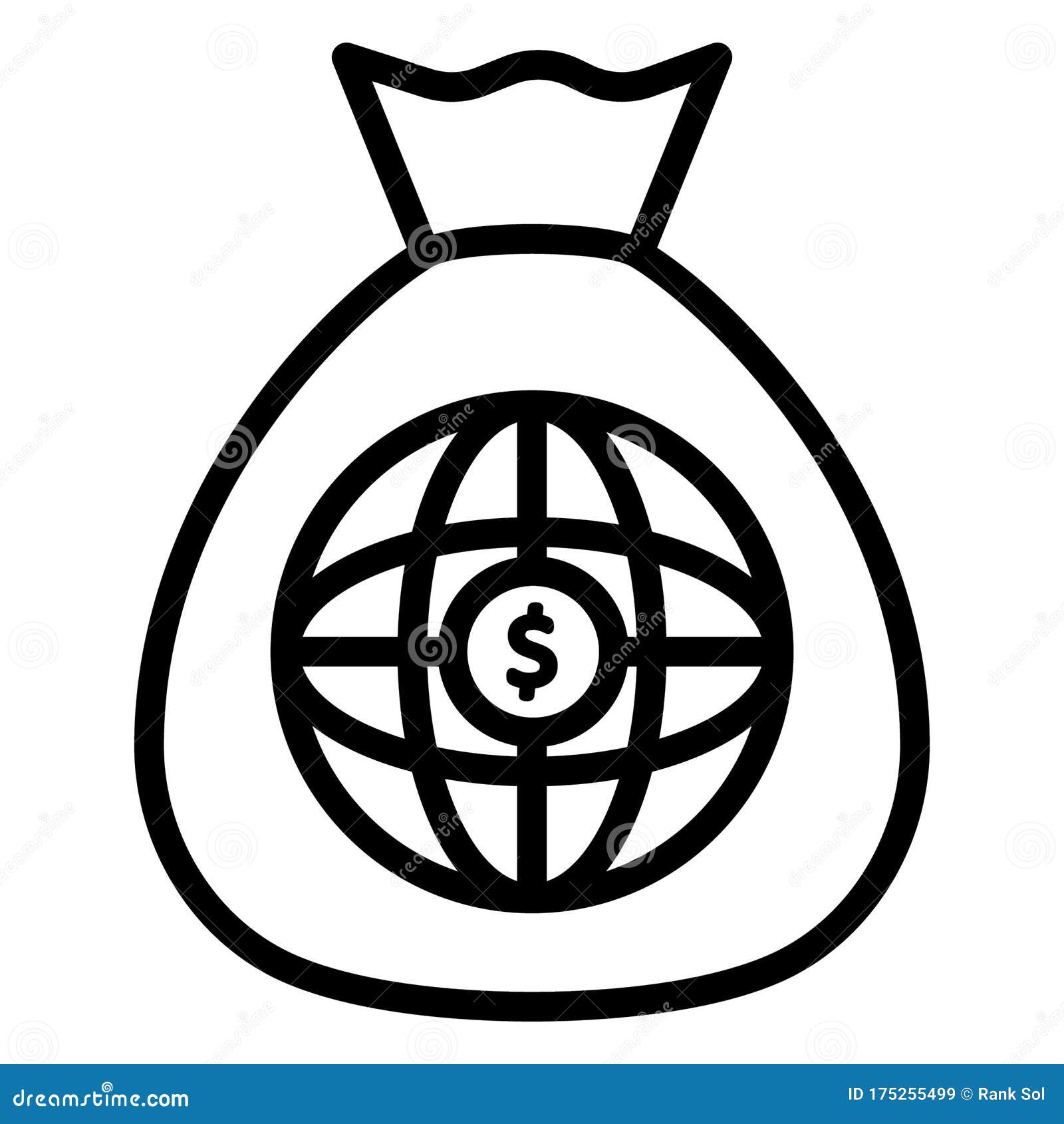 Currency Sack, Dollar Sack Vector Icon Which Can Easily Modify Stock ...