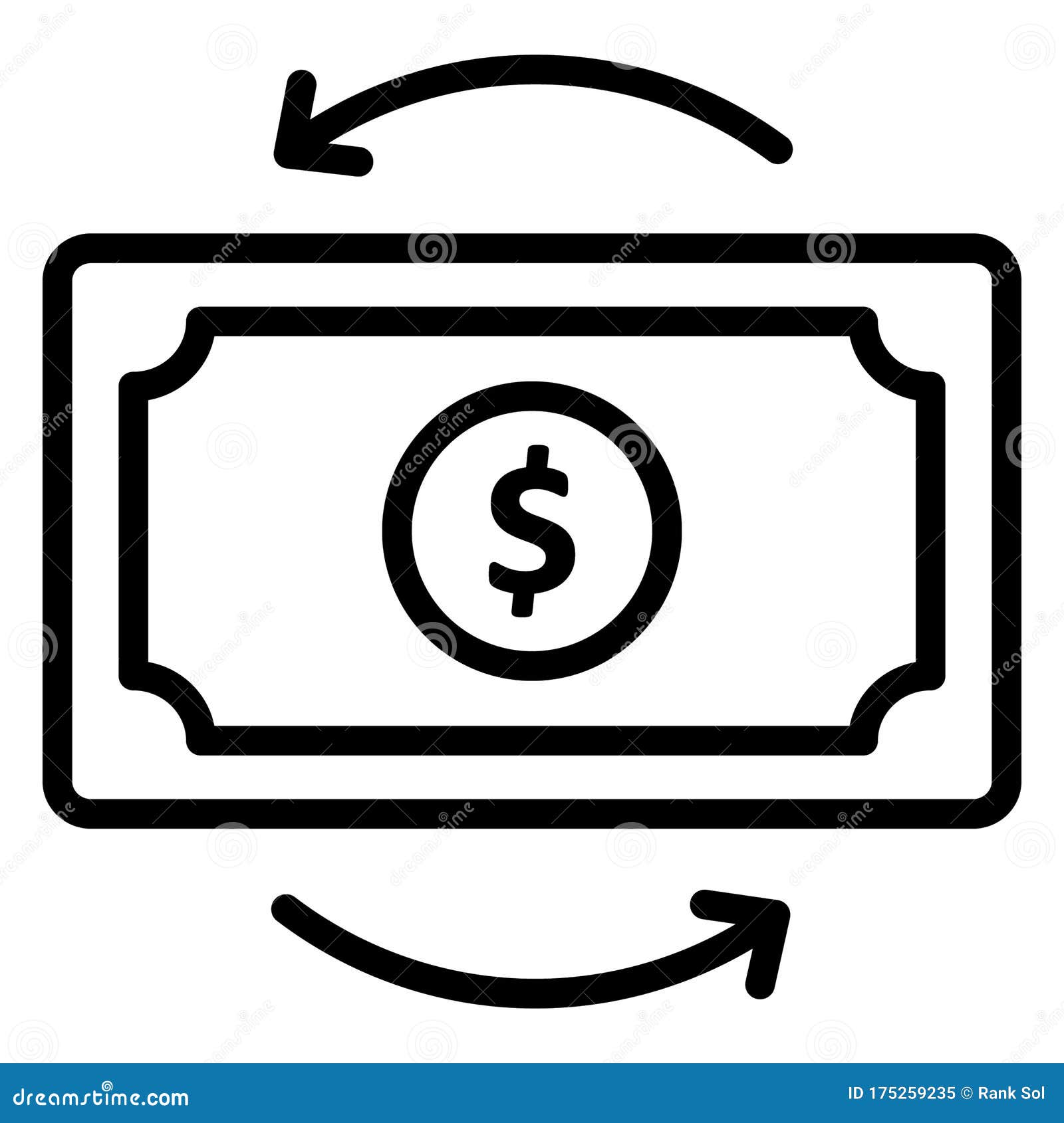 Cash Flow, Dollar, Vector Icon Which Can Easily Modify Stock Vector ...