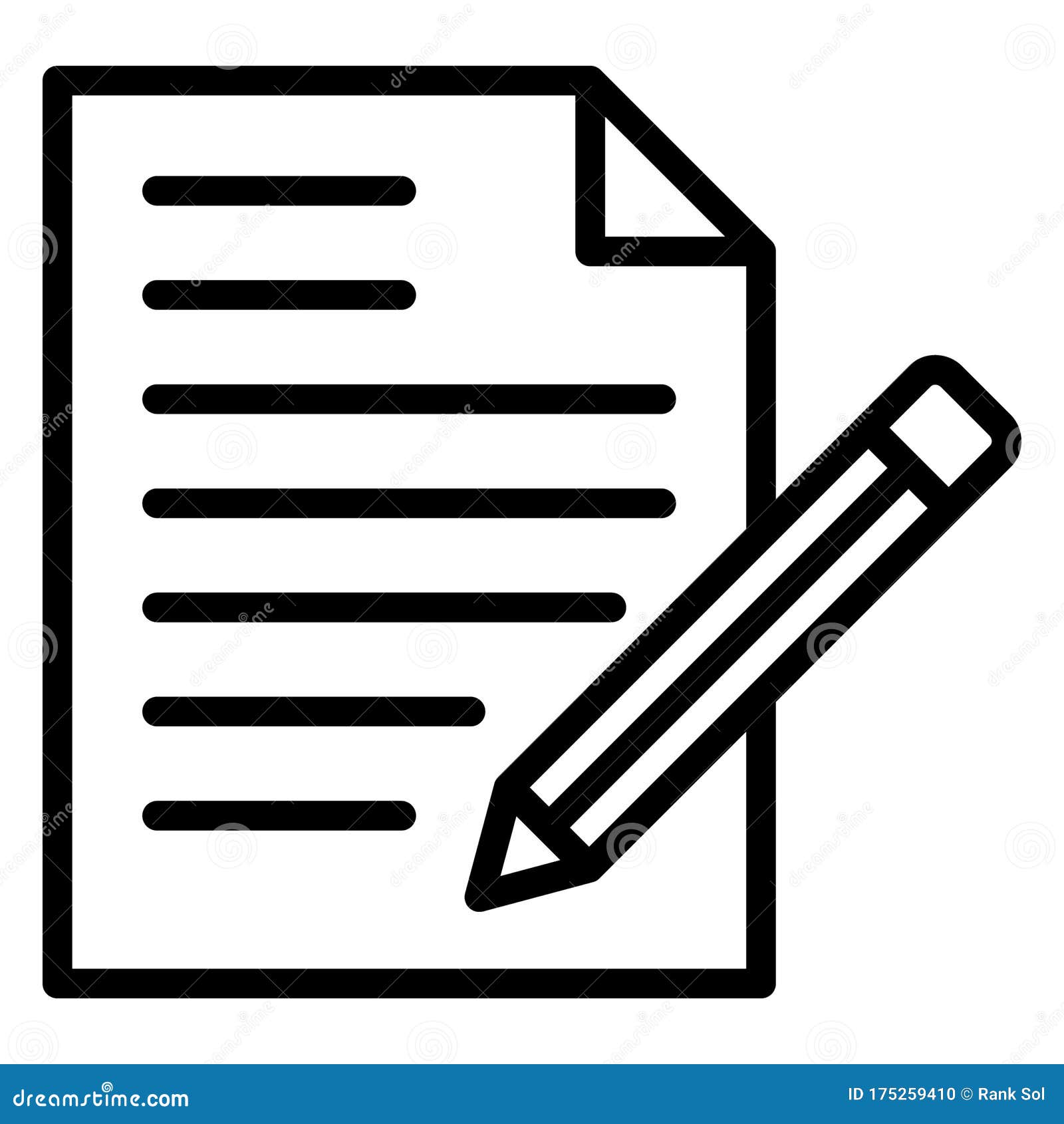Document, Note Vector Icon Which Can Easily Modify Stock Illustration ...