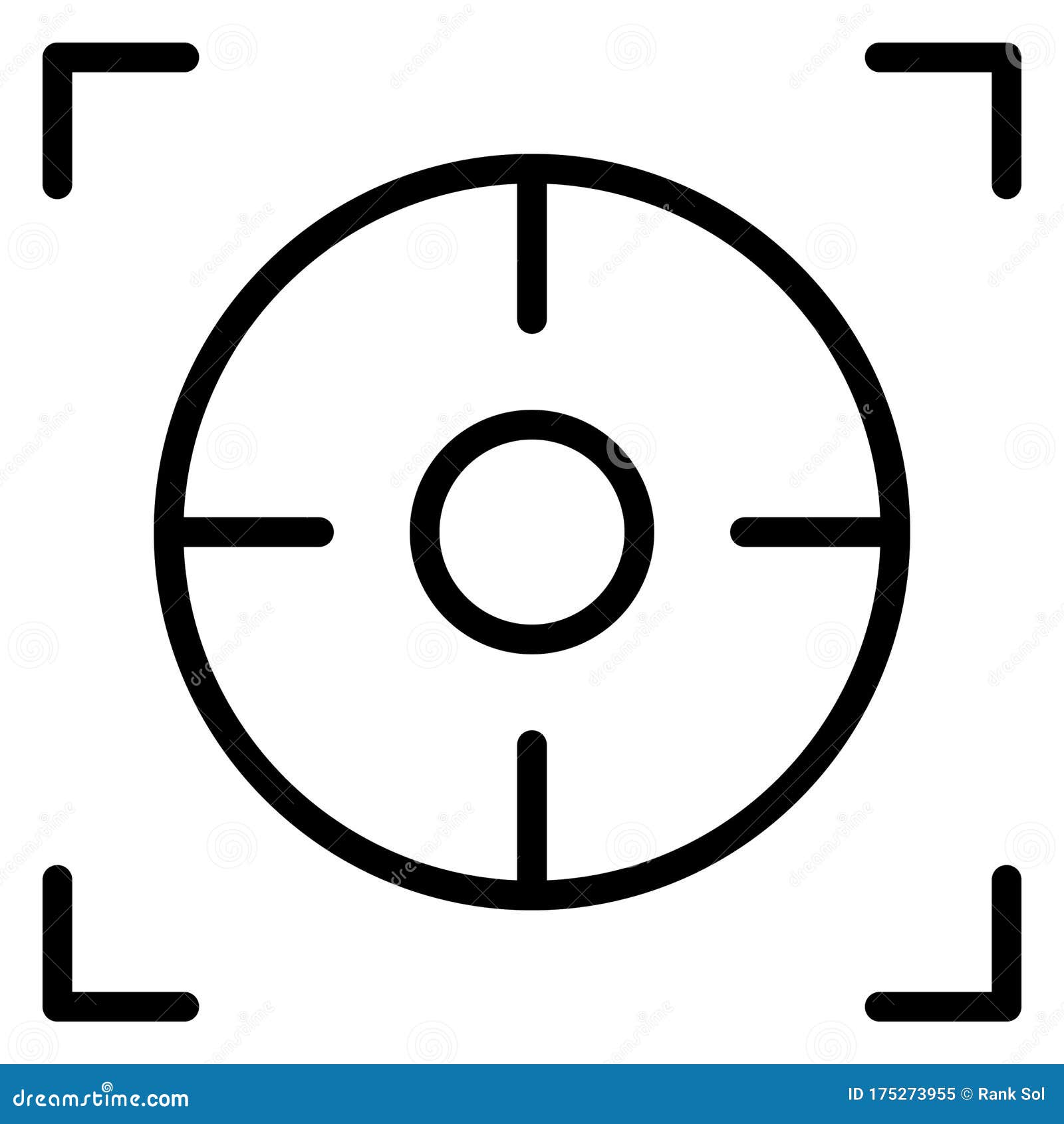 Aim, Crosshair Vector Icon Which Can Easily Modify or Edit Stock ...