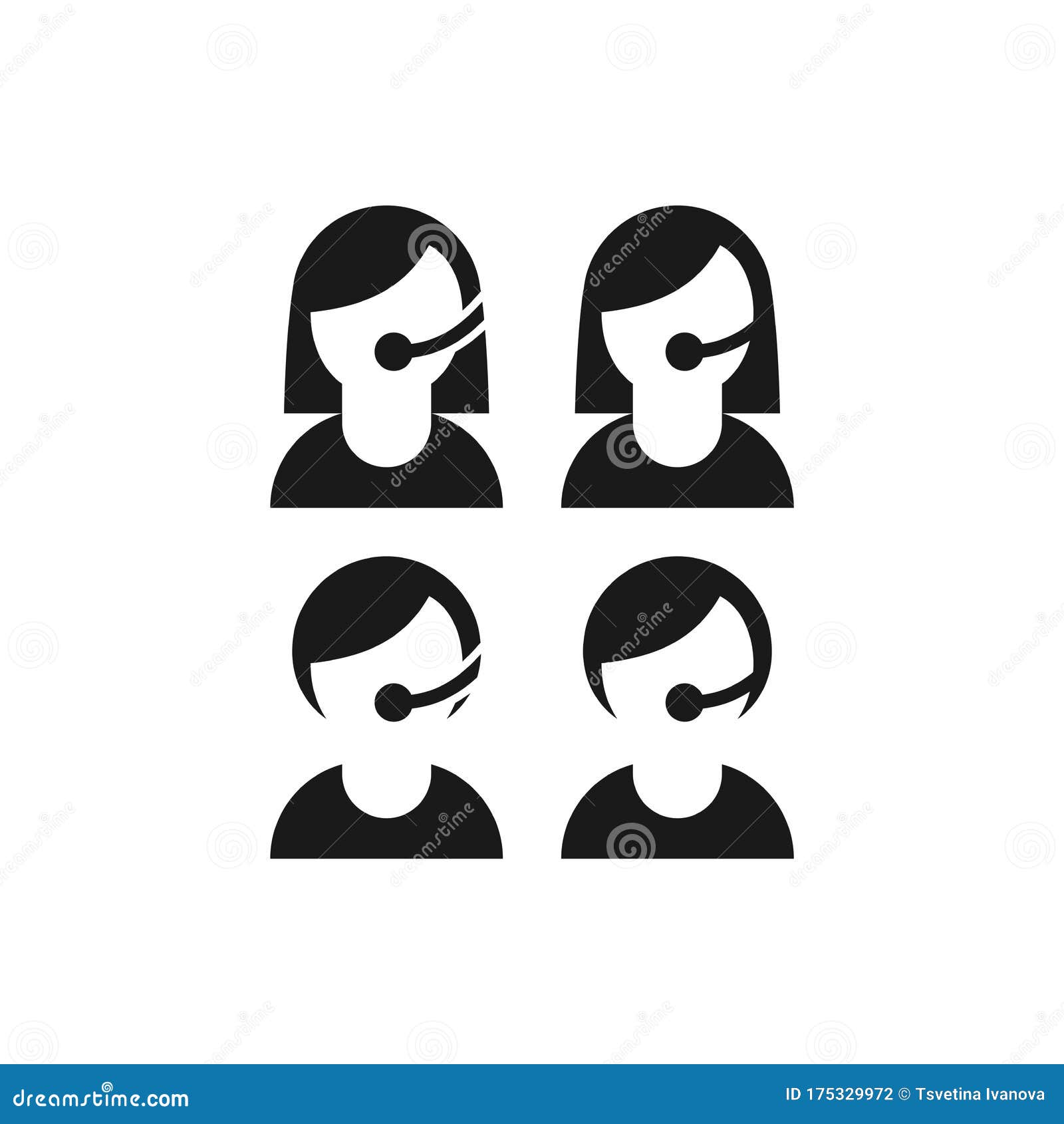 Contact Black Icons Set - Mobile, Phone, Email, En Royalty-Free Stock ...