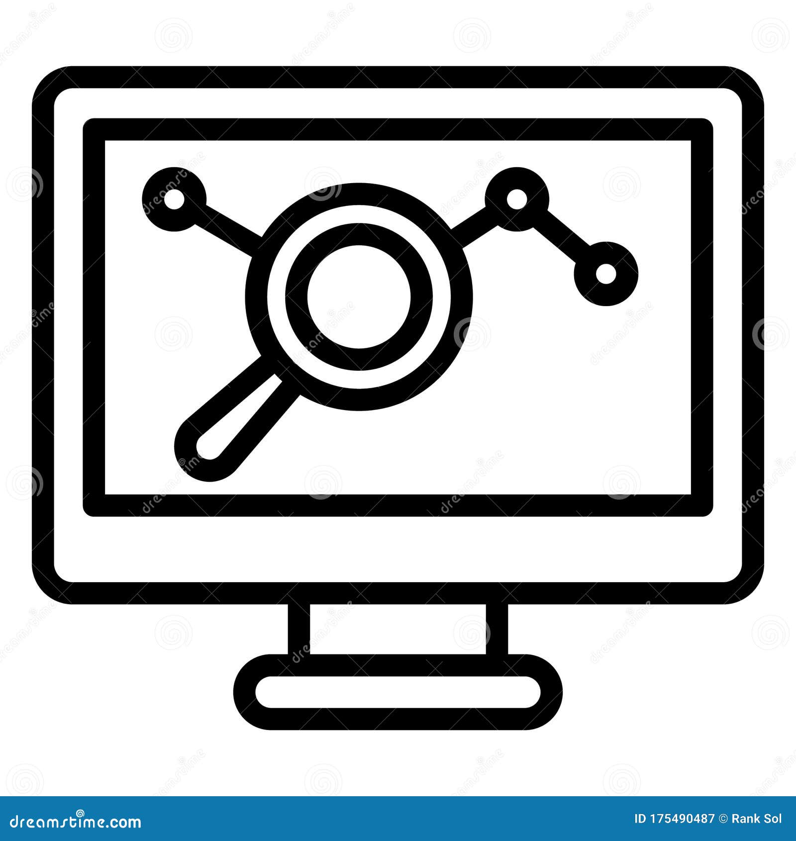 Graph, Lcd, Monitor Vector Icon Which Can Easily Modify or Edit Stock ...
