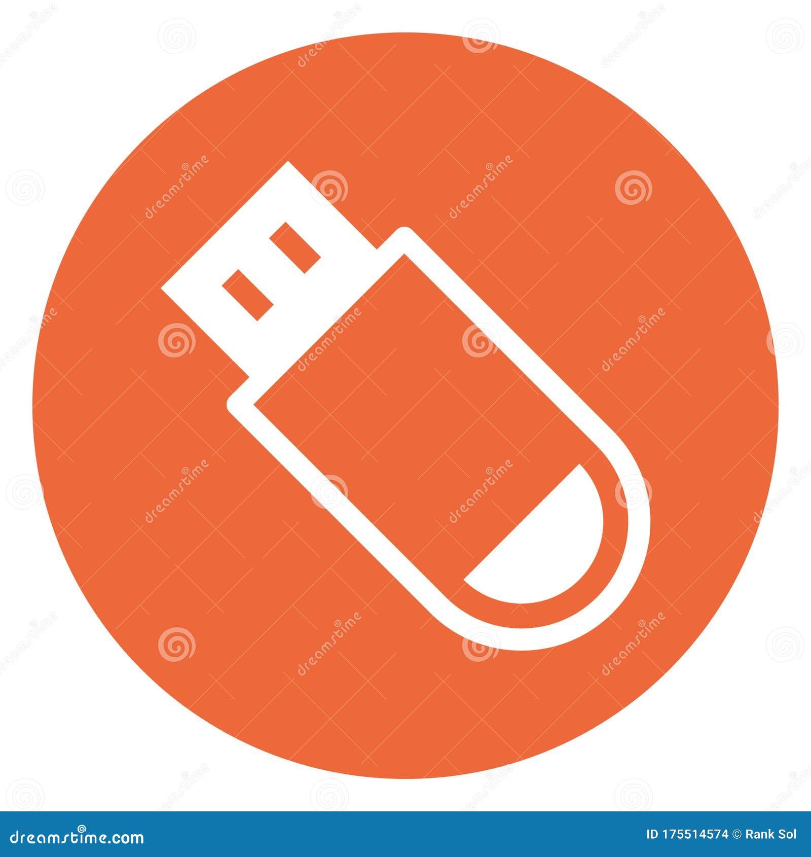 Data Storage, Flash Drive Vector Icon Which Can Easily Modify Stock ...