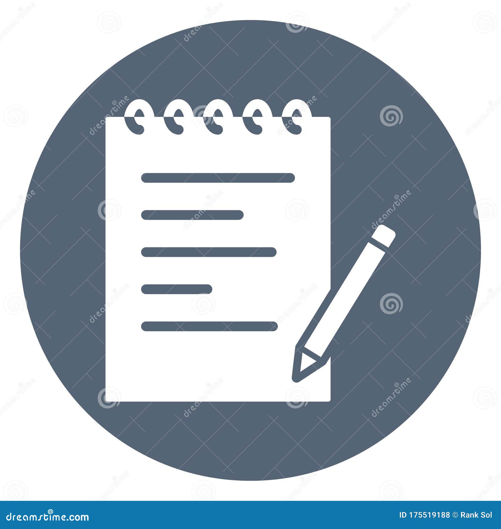 Notes, Pencil Vector Icon Which Can Easily Modify Stock Vector ...