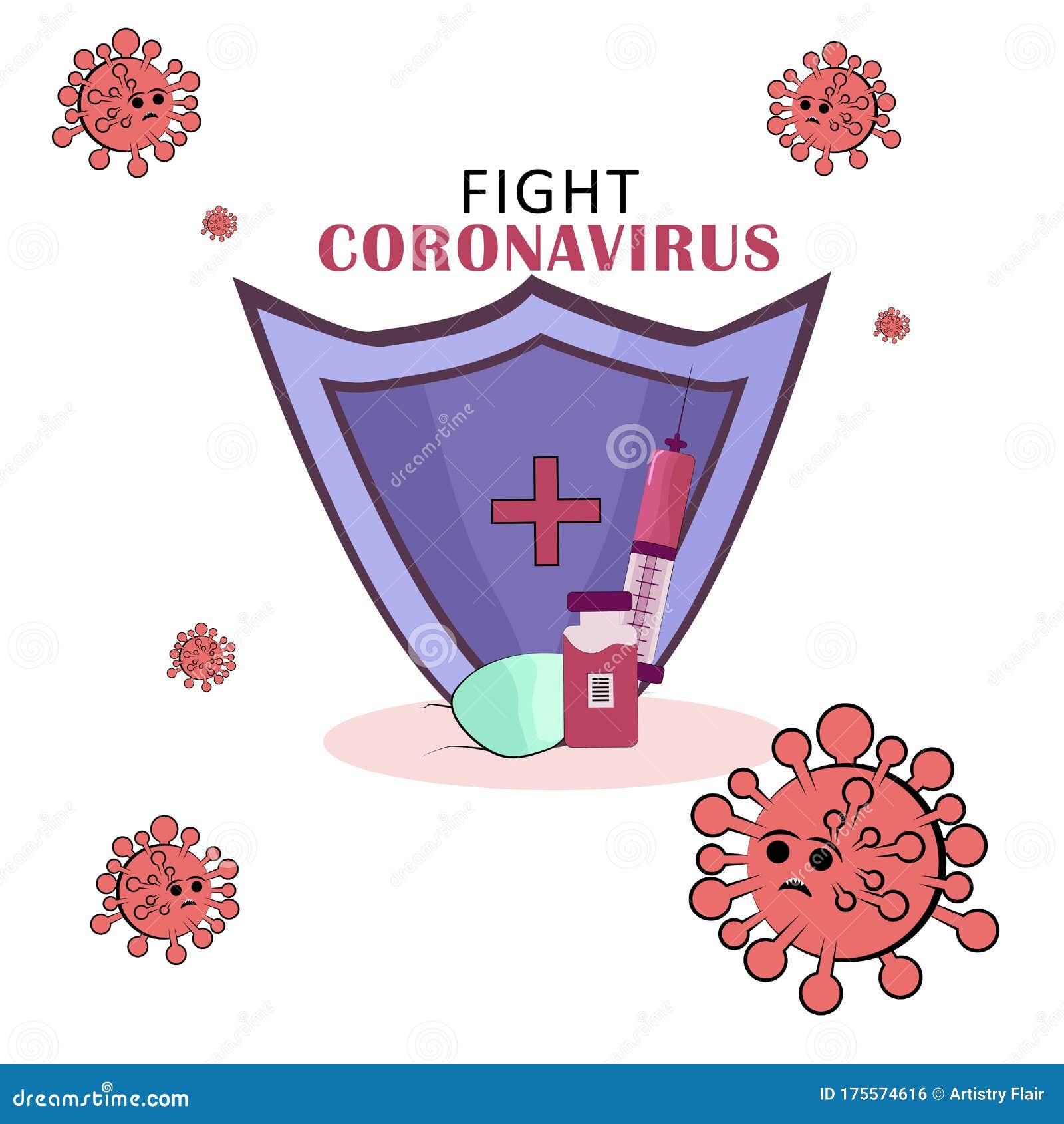 Fight Coronavirus 2019-ncov. Fight Coronavirus Alert Concept. the Virus ...