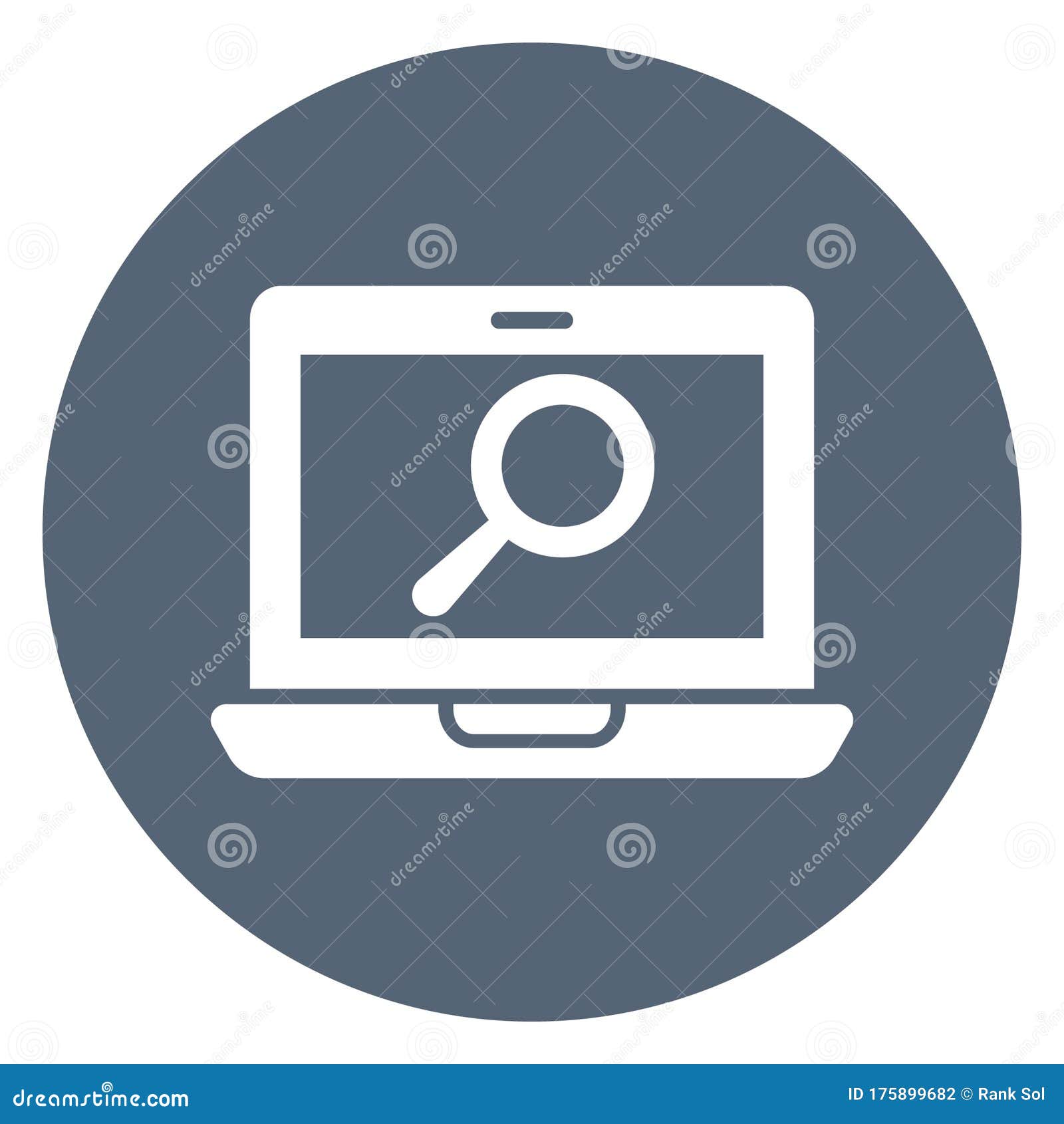 Inspection, Laptop Vector Icon Which Can Easily Modify Stock Vector ...