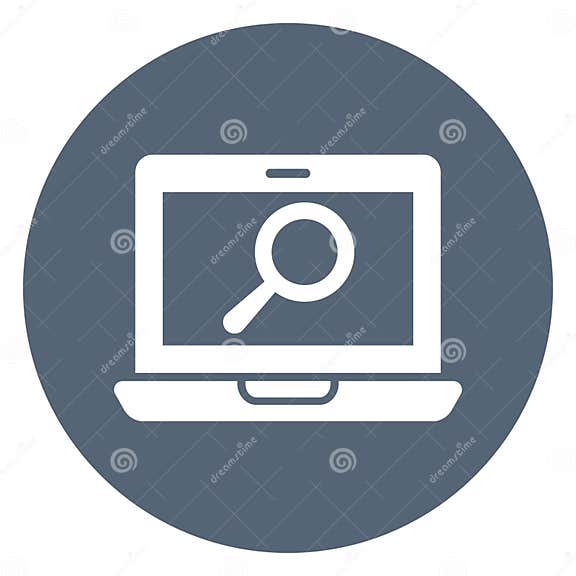Inspection, Laptop Vector Icon Which Can Easily Modify Stock Vector ...