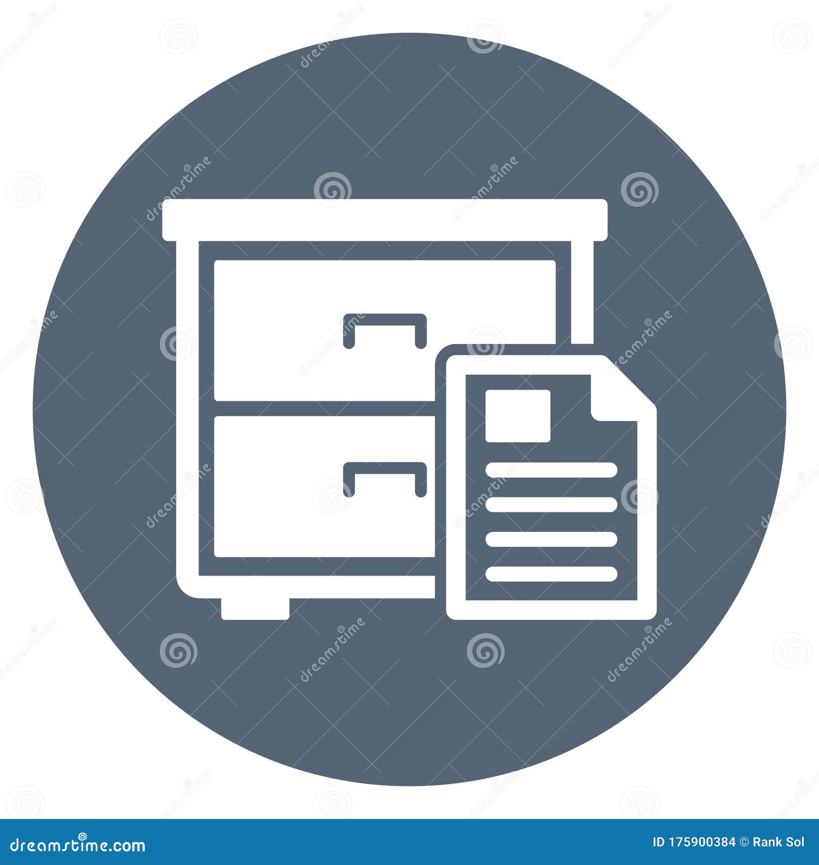Documents, File Drawer Vector Icon Which Can Easily Modify Stock Vector ...
