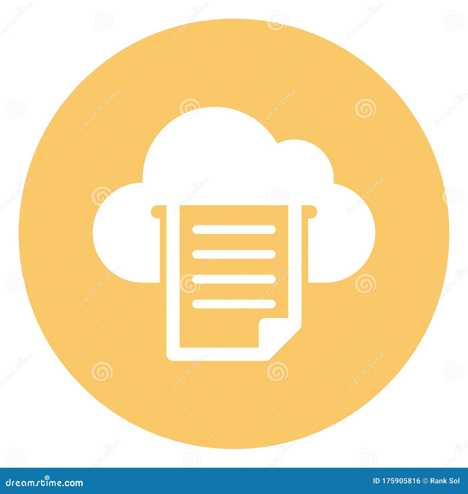 Cloud Paper, Cloud Print, Vector Icon Which Can Easily Modify Stock ...