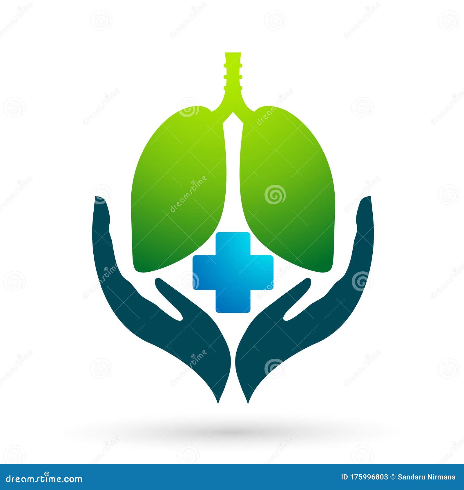 Lungs Save Care People Life Medical Care Hand Holding Lungs and Protect ...
