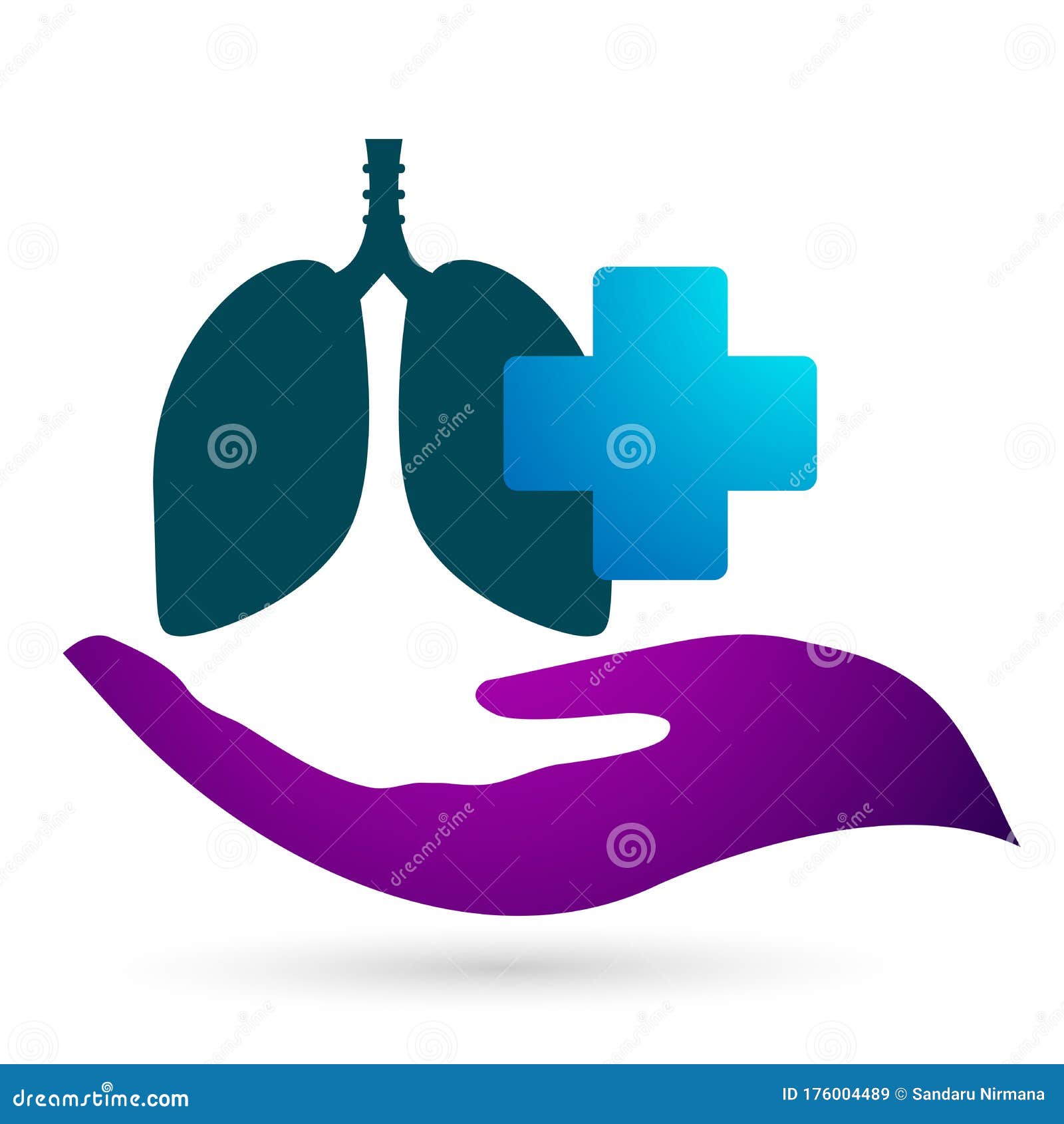 Lungs Save Care People Life Medical Care Hand Holding Lungs and Protect ...