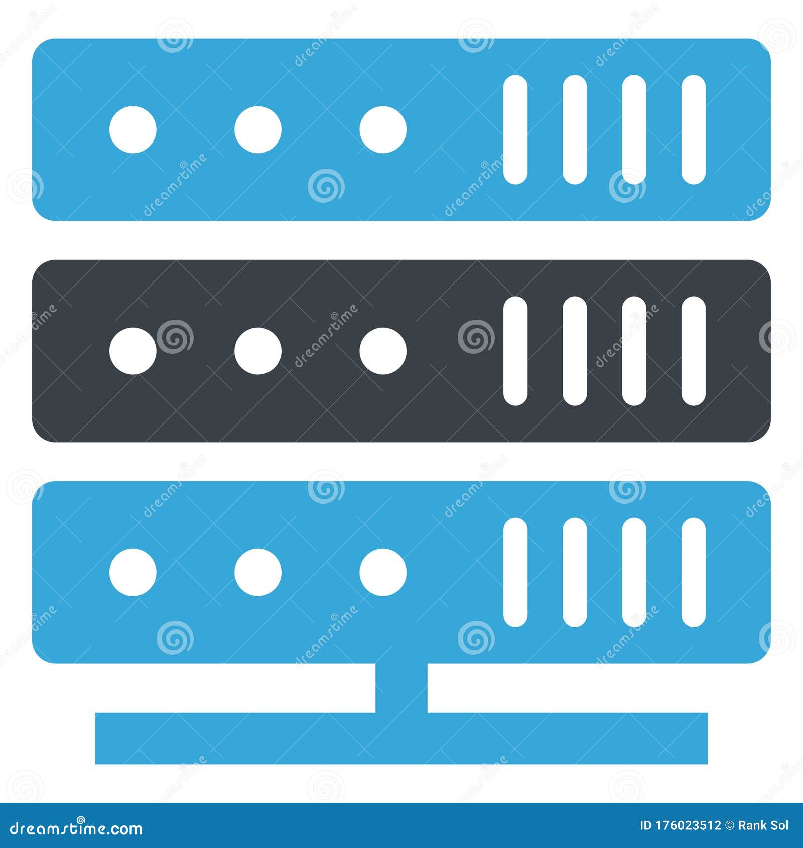 Database, Network Server Vector Icon Which Can Easily Modify Stock ...