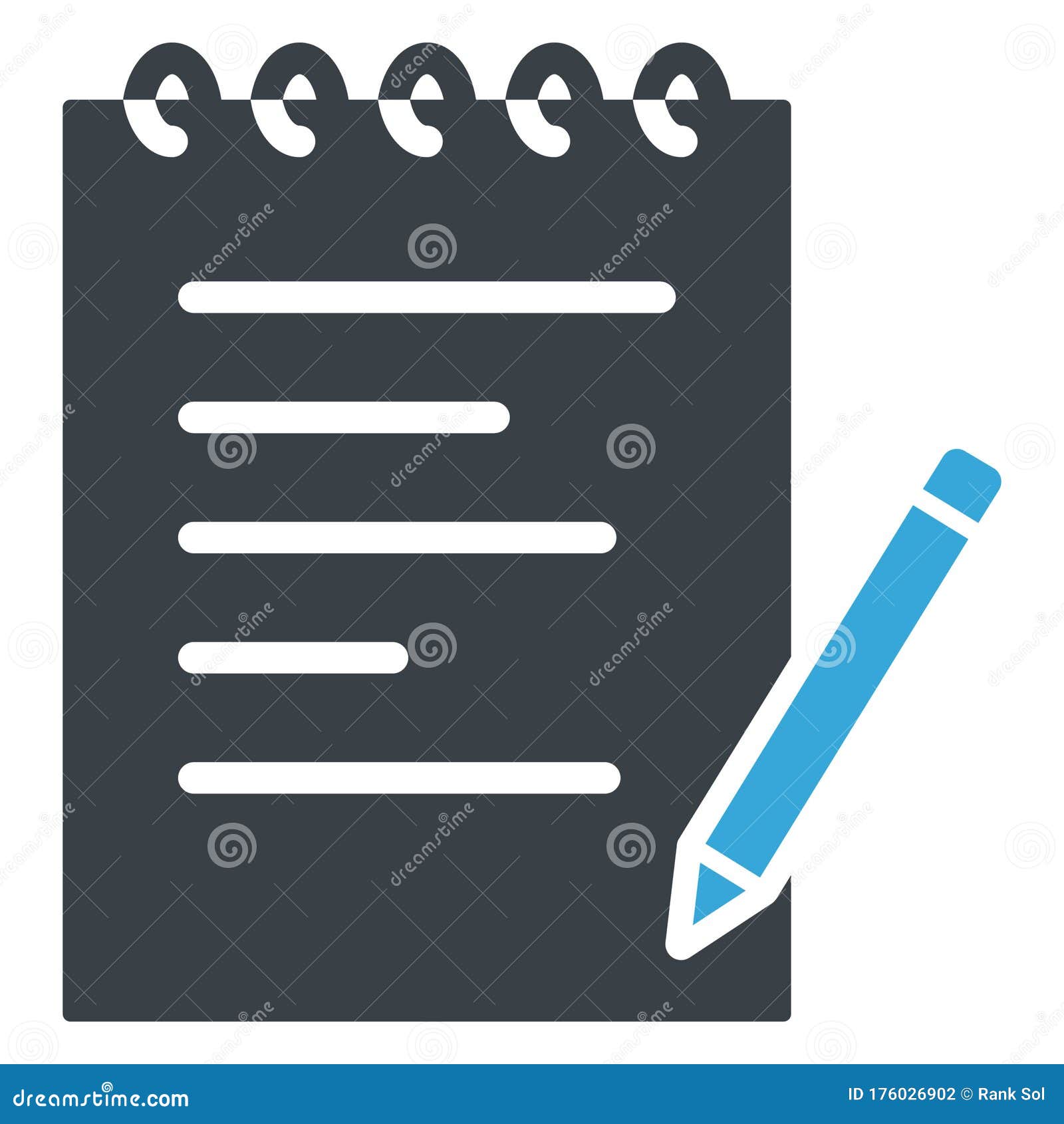 Notes, Pencil Vector Icon Which Can Easily Modify Stock Vector ...