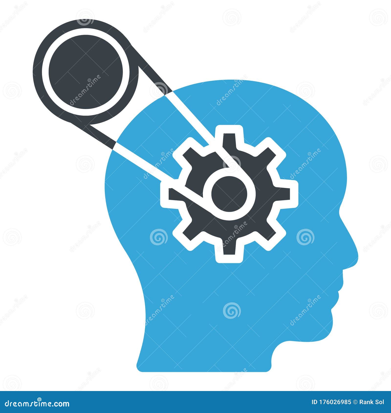 Brain Chain, Brainstorming Vector Icon Which Can Easily Modify Stock ...