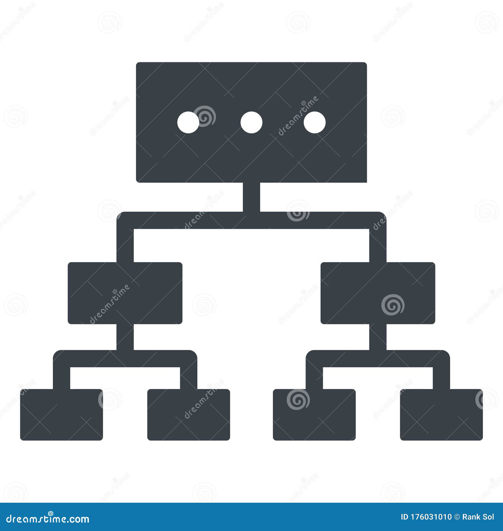Data Sharing, Hierarchy Vector Icon Which Can Easily Modify Stock ...