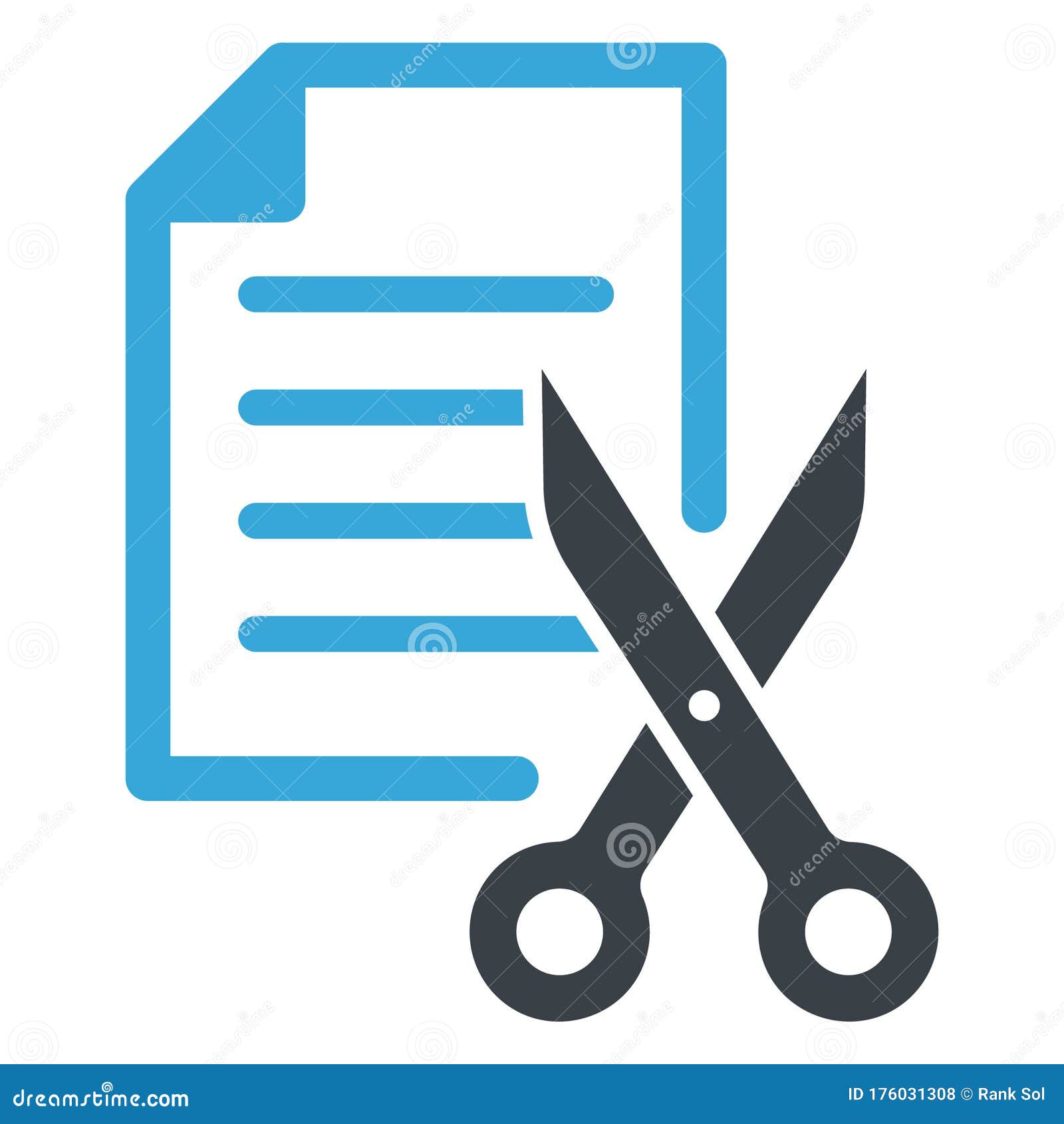 Cutting, Paper Cut Vector Icon Which Can Easily Modify Stock Vector ...