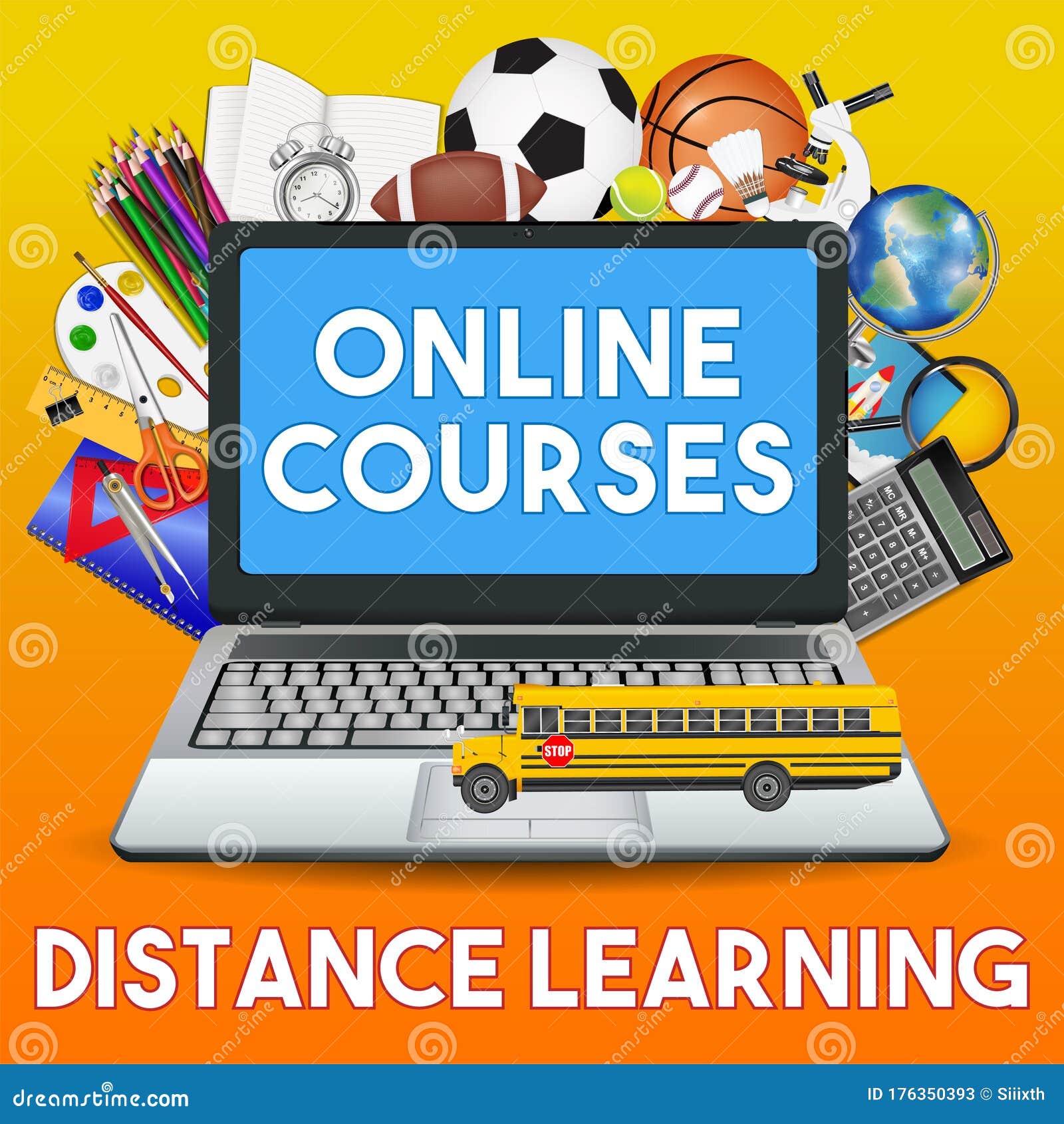 IT Courses, Distance Education, Online Courses, Design Concept. Male ...