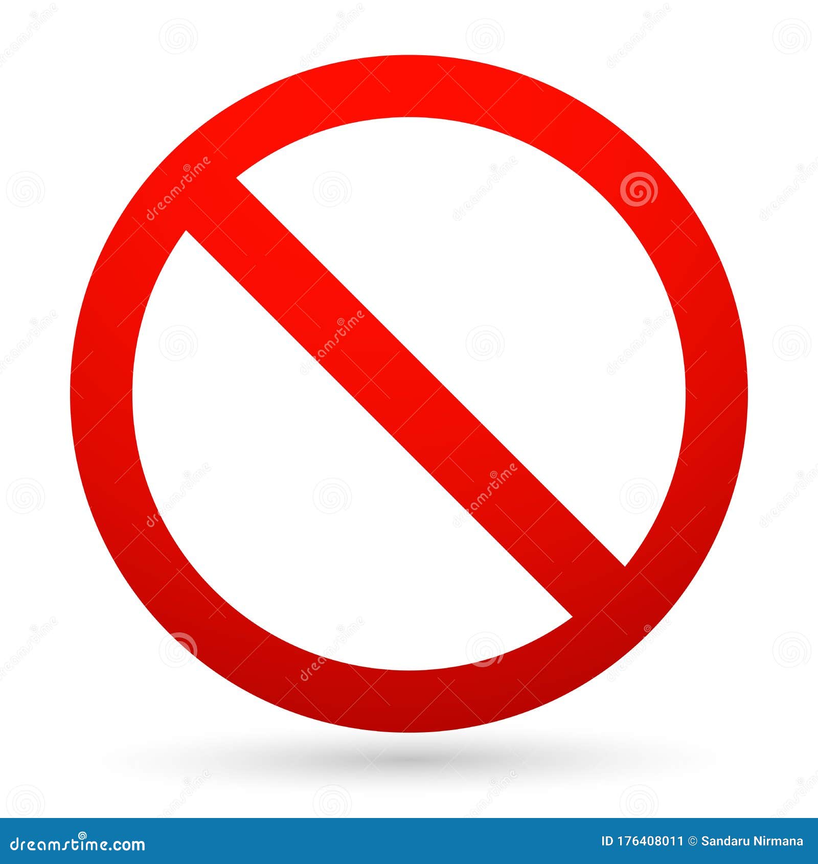 Not Allowed Forbidden Symbol Sing Flat Icon Vector Illustrations on ...